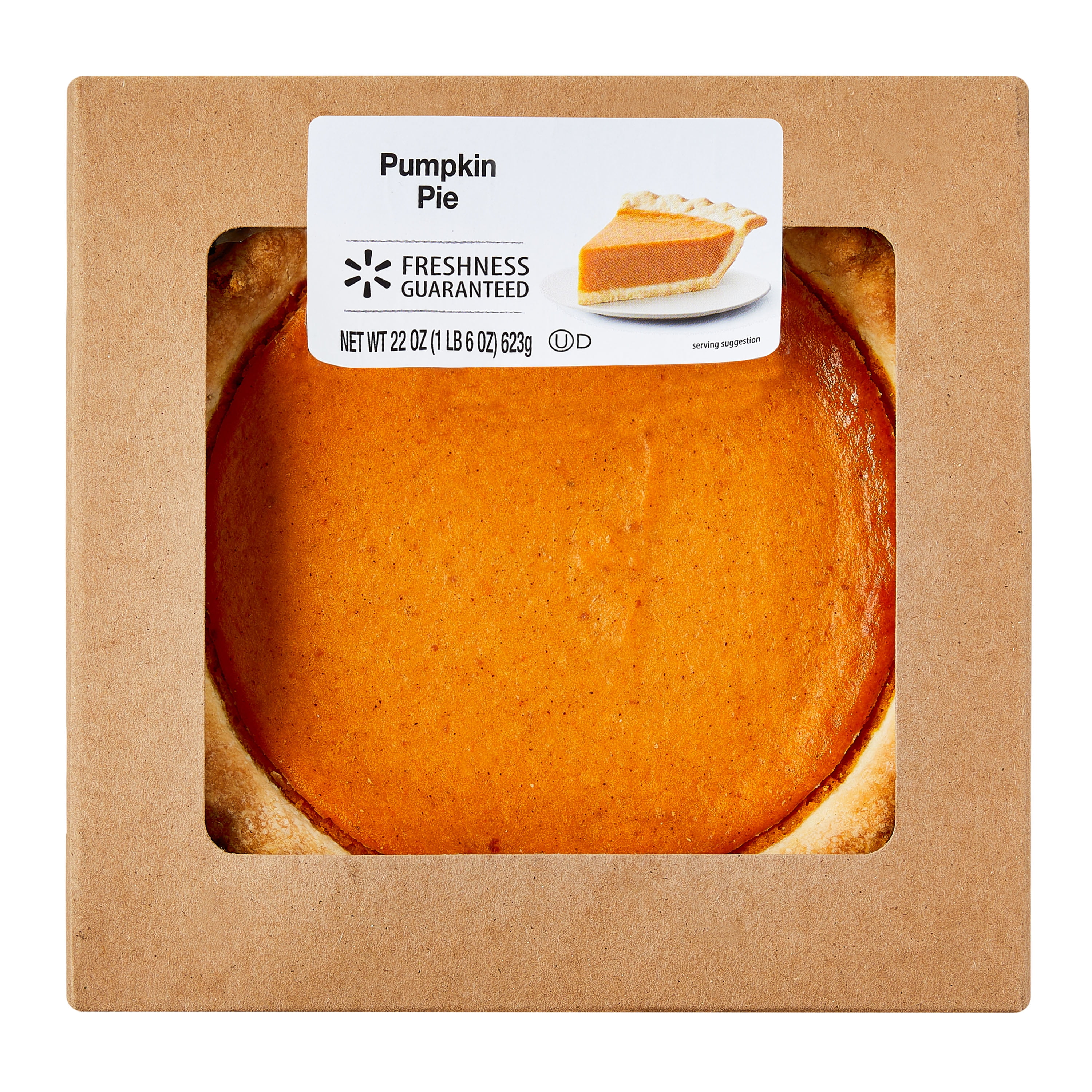 Freshness Guaranteed 8" Baked Pumpkin Pie, 22 oz Cardboard Box (Shelf ...