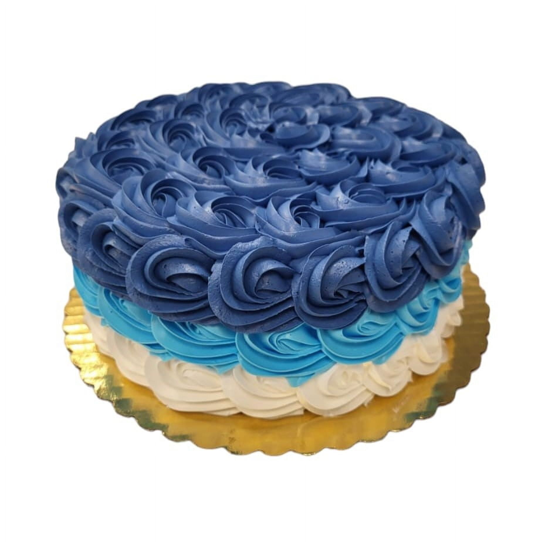 Freshness Guaranteed, 8" Pretty Blue, Vanilla Cake, Double Layer, Fresh ...