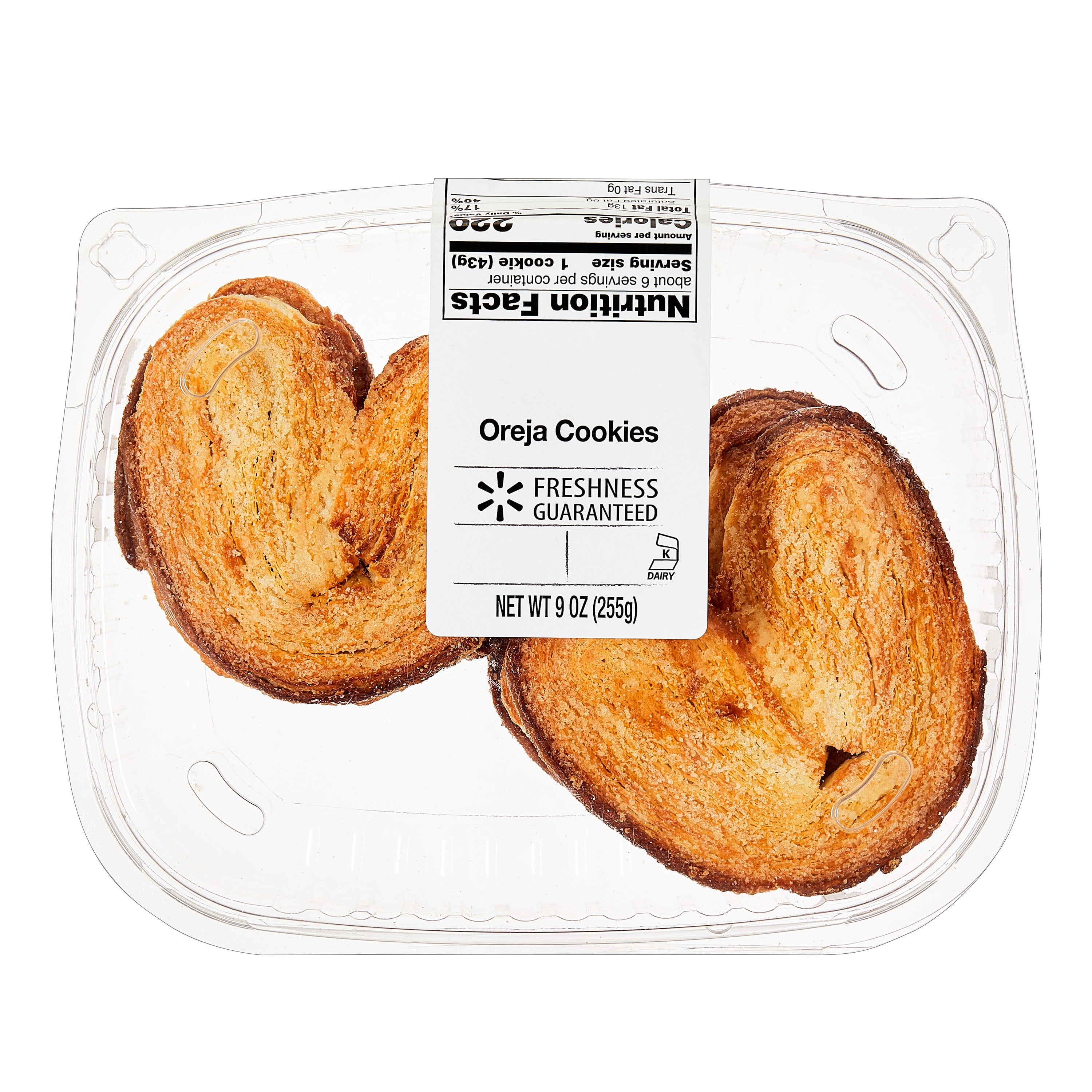 Freshness Guaranteed Baked Oreja Cookies 9 oz 6 Count Light Sugar ...