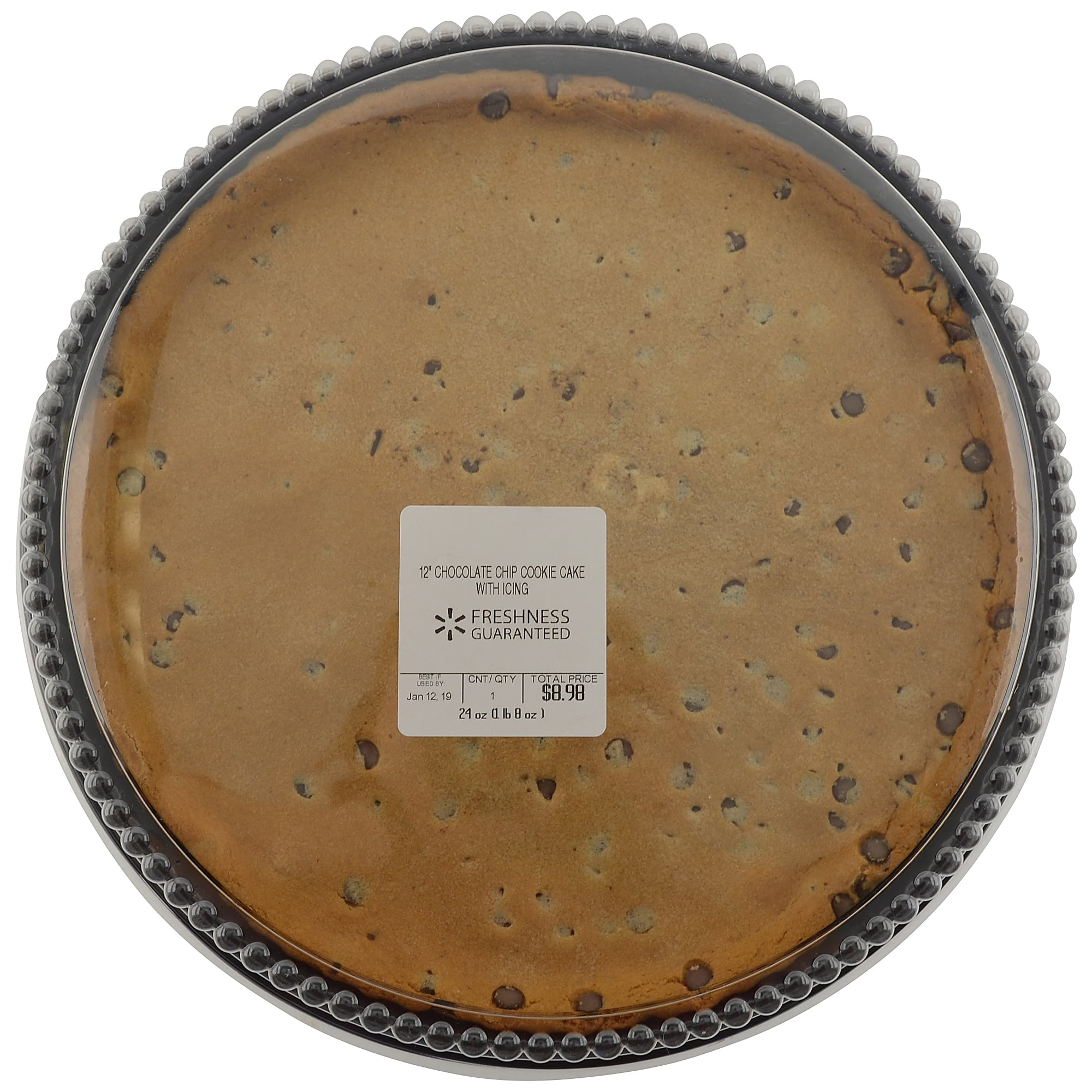 Freshness Guaranteed Chocolate Chip Cookie Cake with Icing, 12", 24 oz ...
