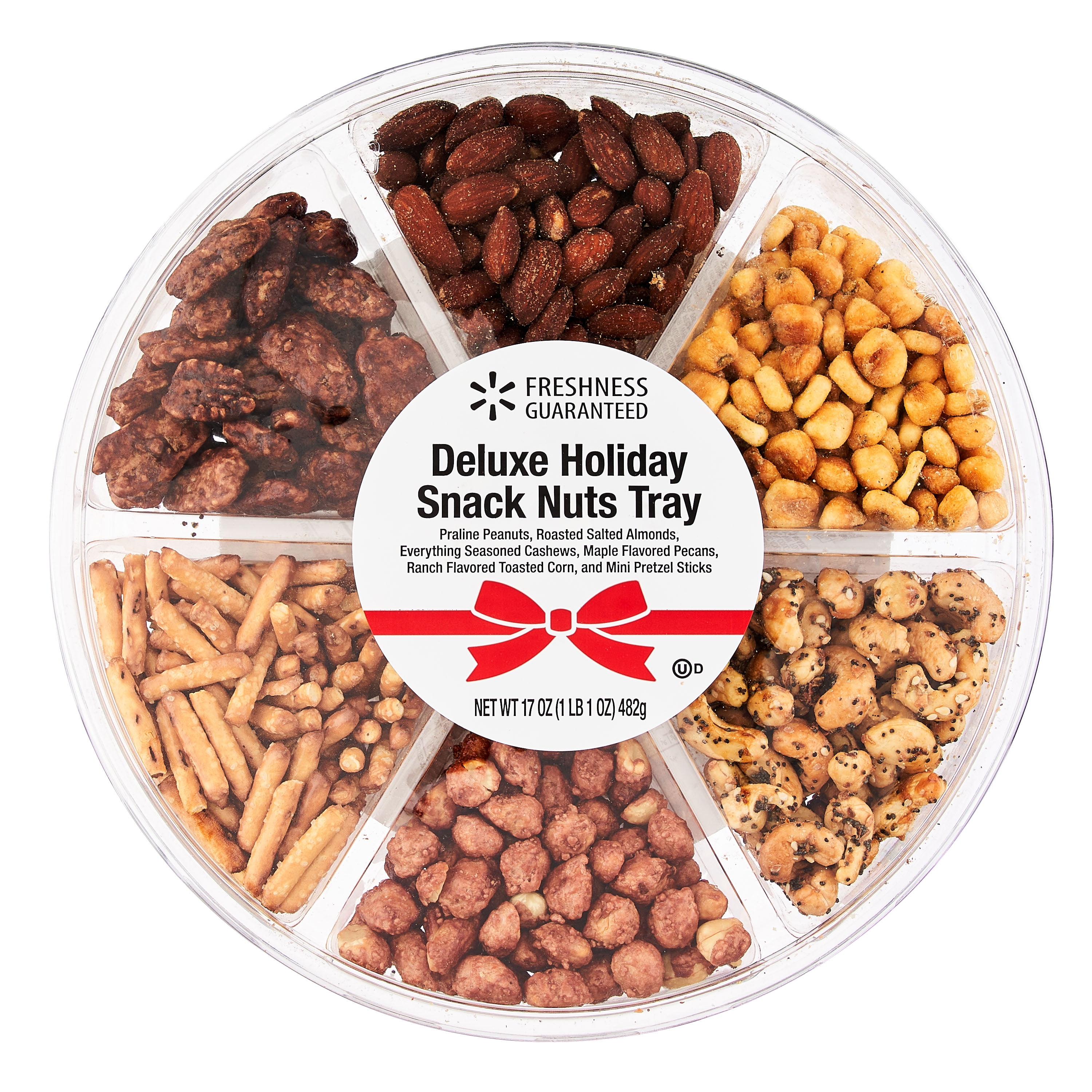 Freshness Guaranteed Deluxe Holiday Snack Nuts Tray, 17 oz - Walmart.com