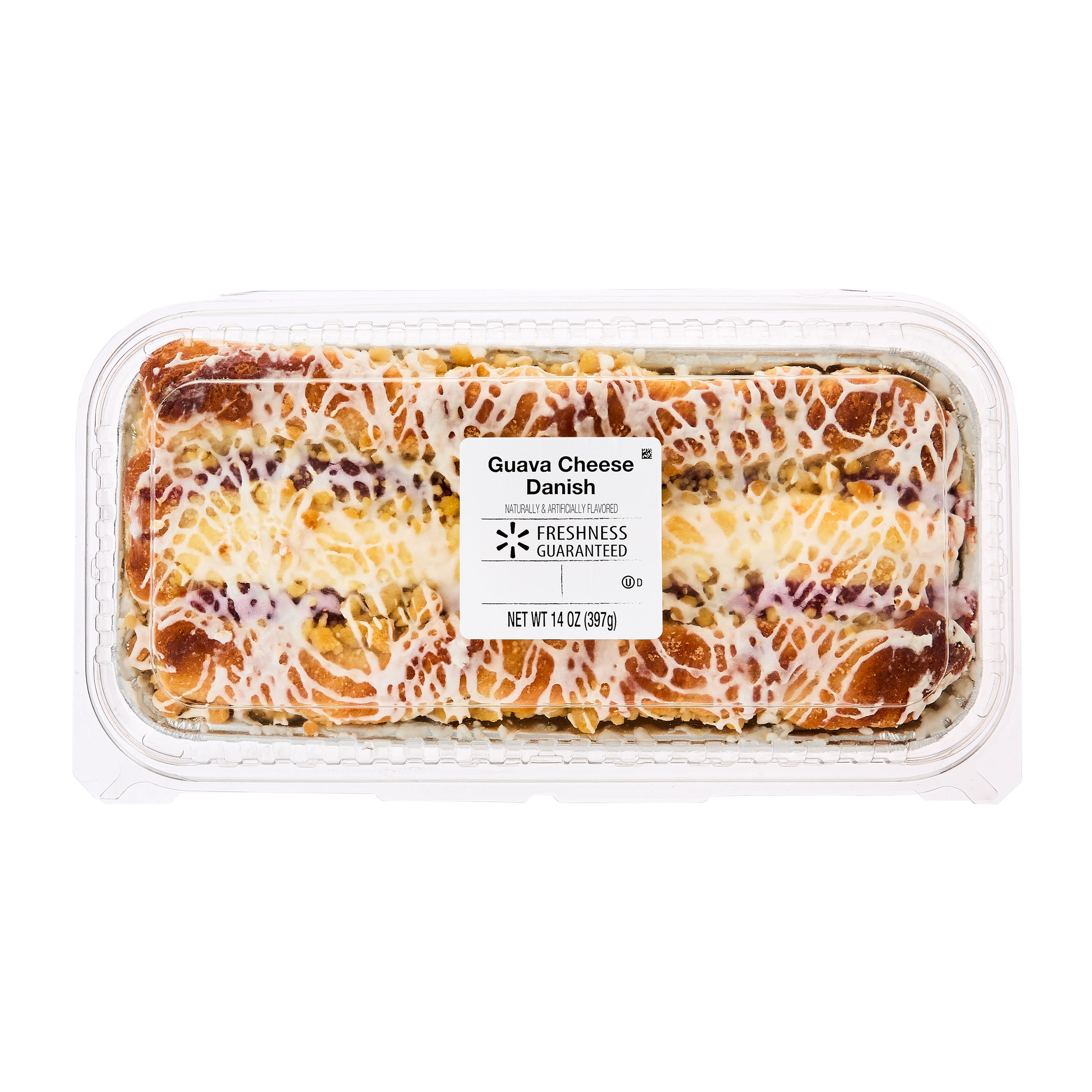 Freshness Guaranteed Guava and Cheese Danish Pastry, 14oz Clamshell, 8 ...