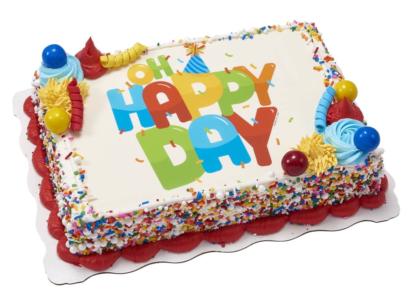 Freshness Guaranteed Hip Hip Hooray Sheet Cake - Walmart.com