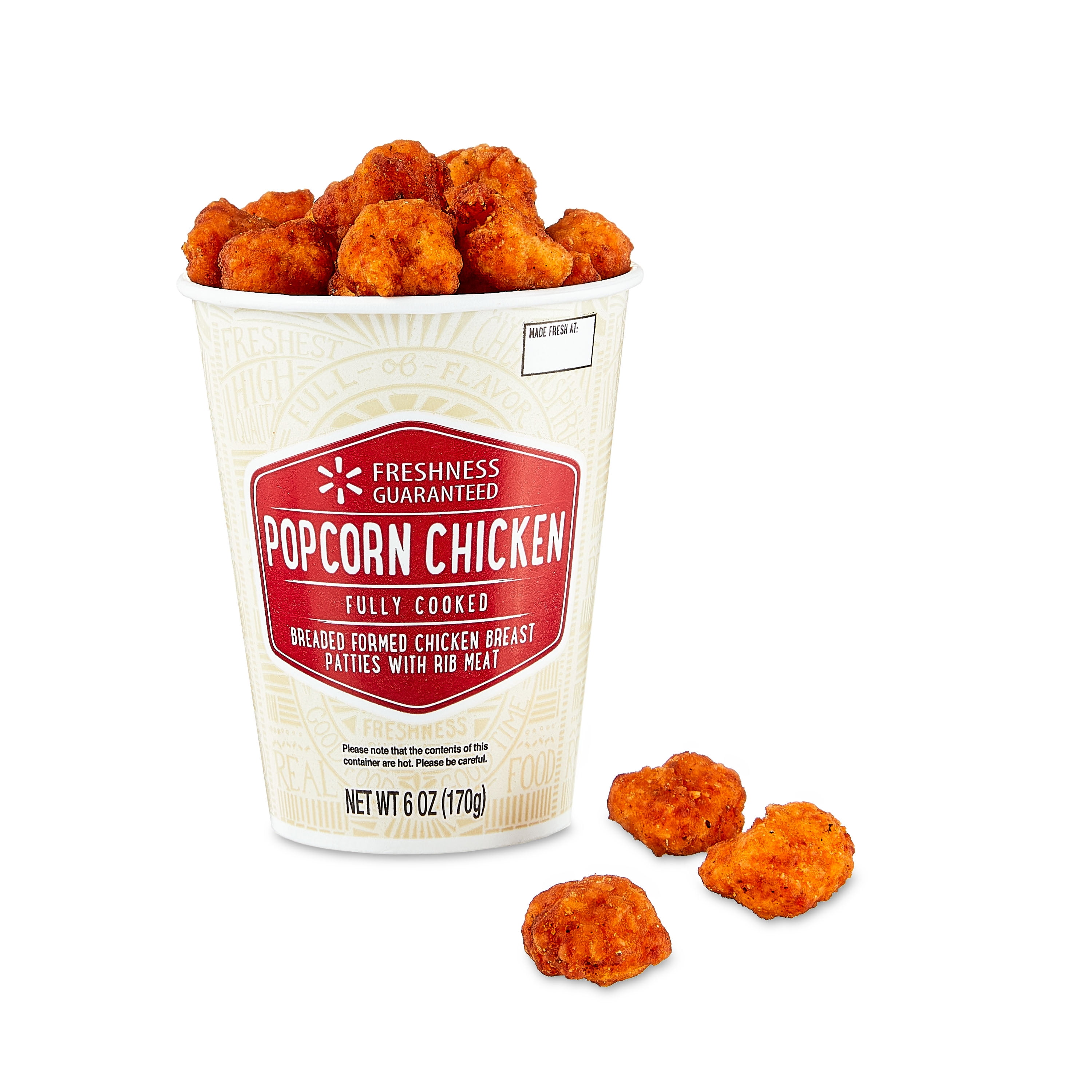 Freshness Guaranteed Hot and Ready-to-Eat Mini Popcorn Chicken Cup, 3 ...