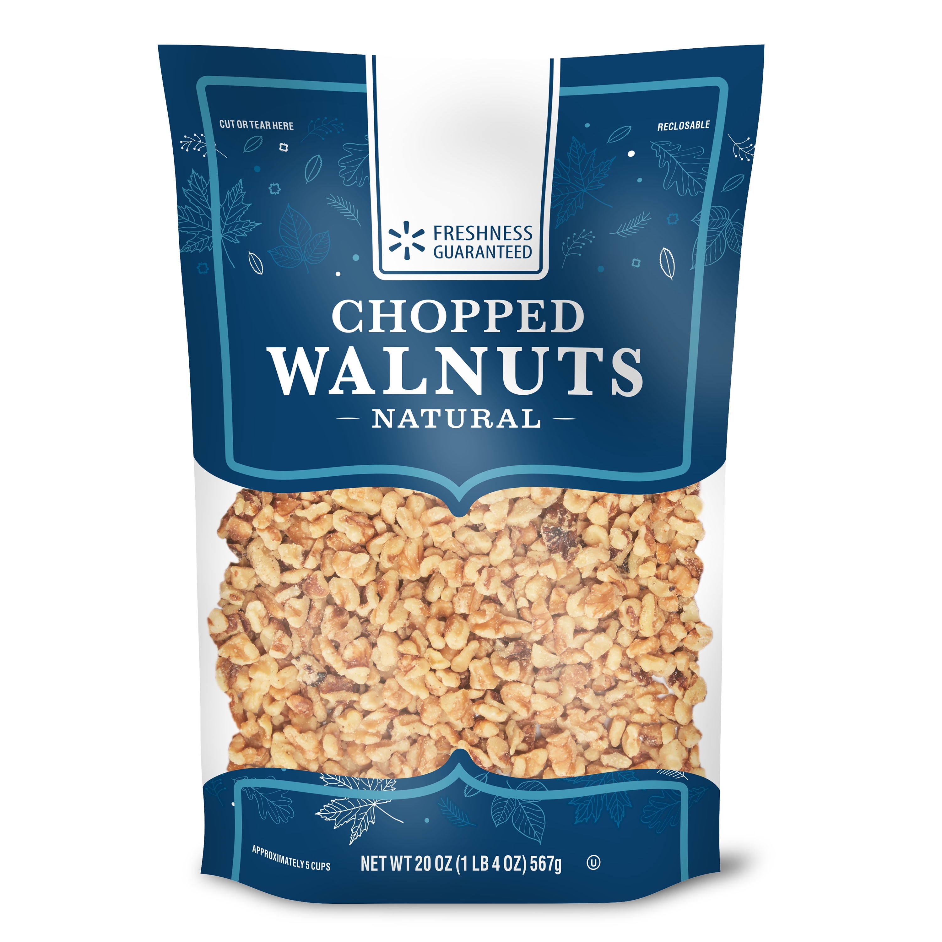 Freshness Guaranteed Natural Chopped Walnuts, 20 oz - Walmart Business ...