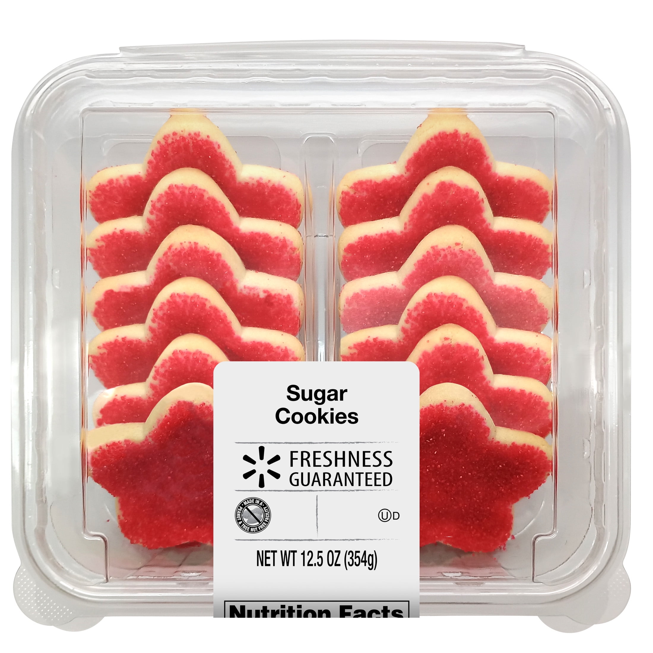 Freshness Guaranteed Sugar Cookie, Star Shaped with Red Sugar Topping ...