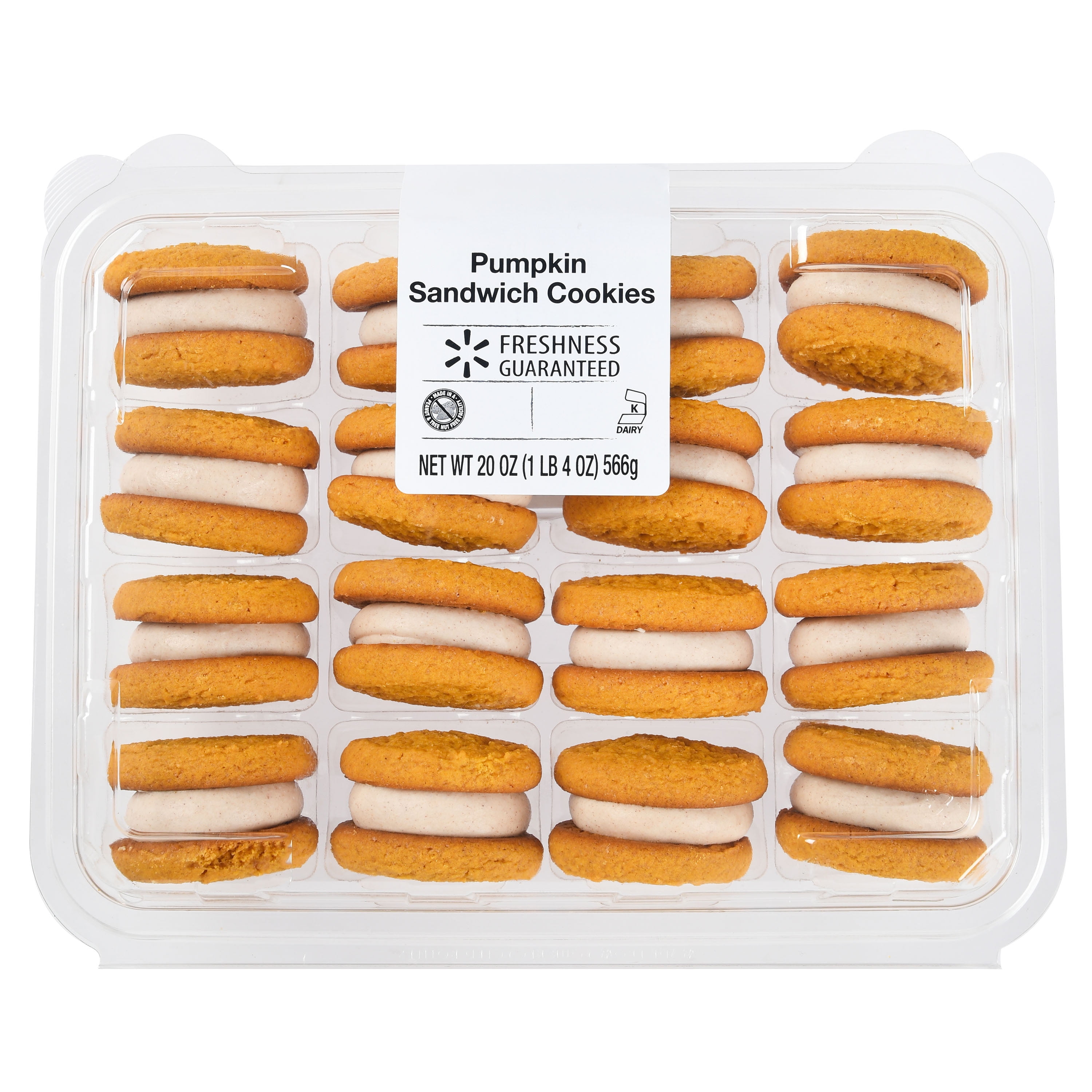 Freshness Guaranteed Pumpkin Sandwich Cookies, 20 oz, 16 Count ...