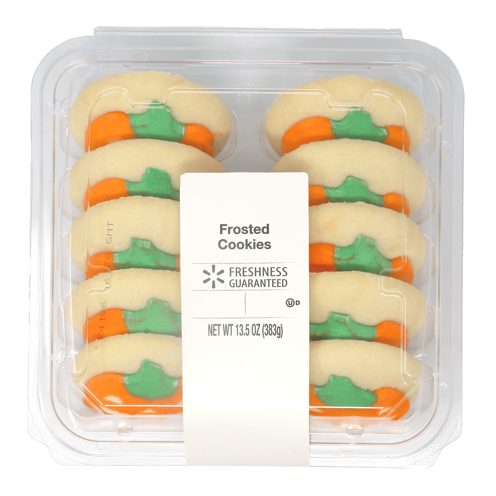 Freshness Guaranteed Pumpkin Shaped Vanilla Frosted Cookie, 13.5 OZ, 10 ...