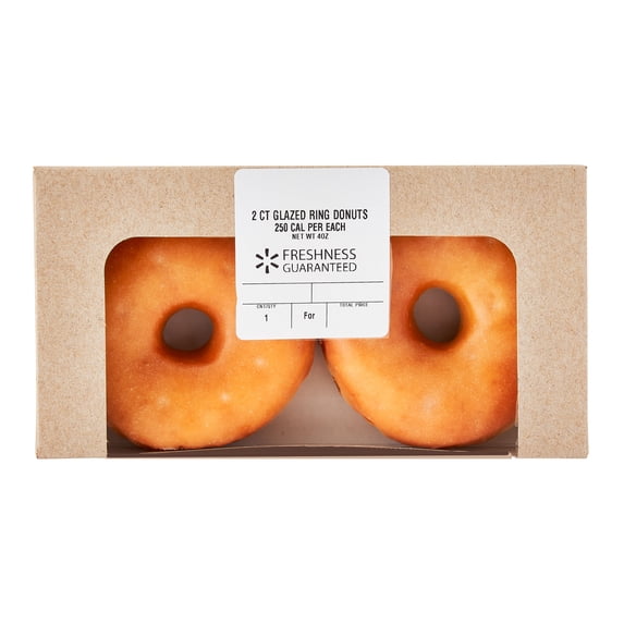 Freshness Guaranteed Vanilla Glazed Ring Donuts 2 Count 4 oz Shelf ...