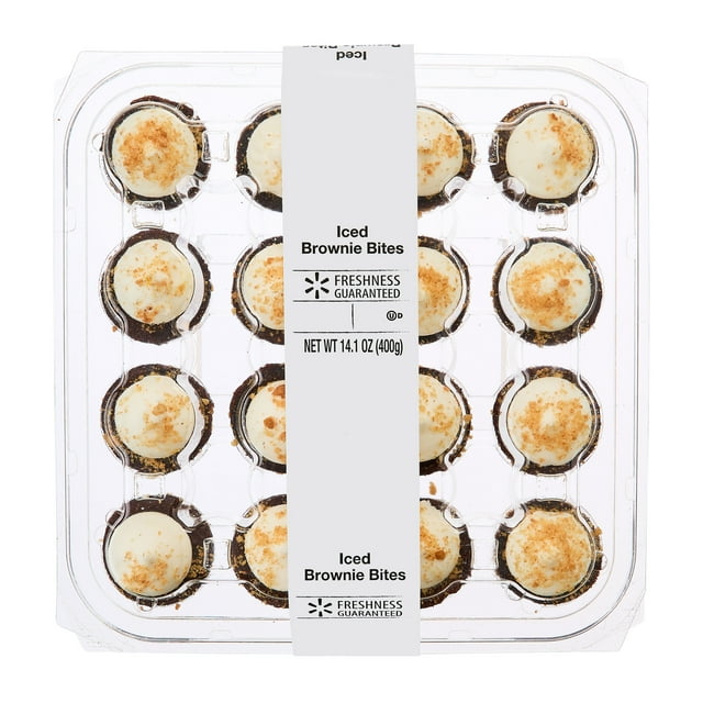 Freshness Guaranteed Smores Mini Iced Brownie Party Platter, 14.1oz, 16 ...