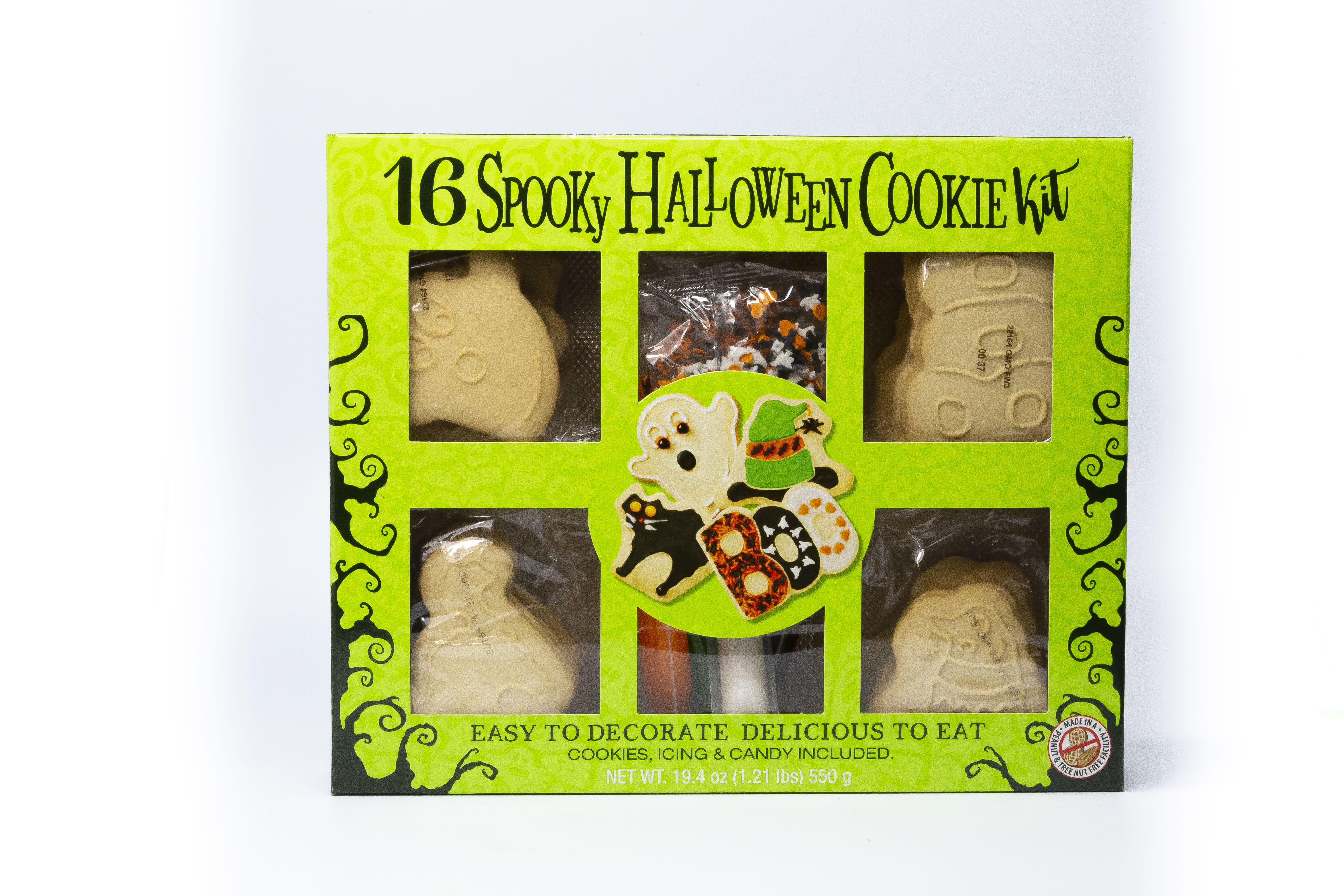 Freshness Guaranteed Spooky Halloween Cookie Kit, 19.4 oz, 16 Count ...