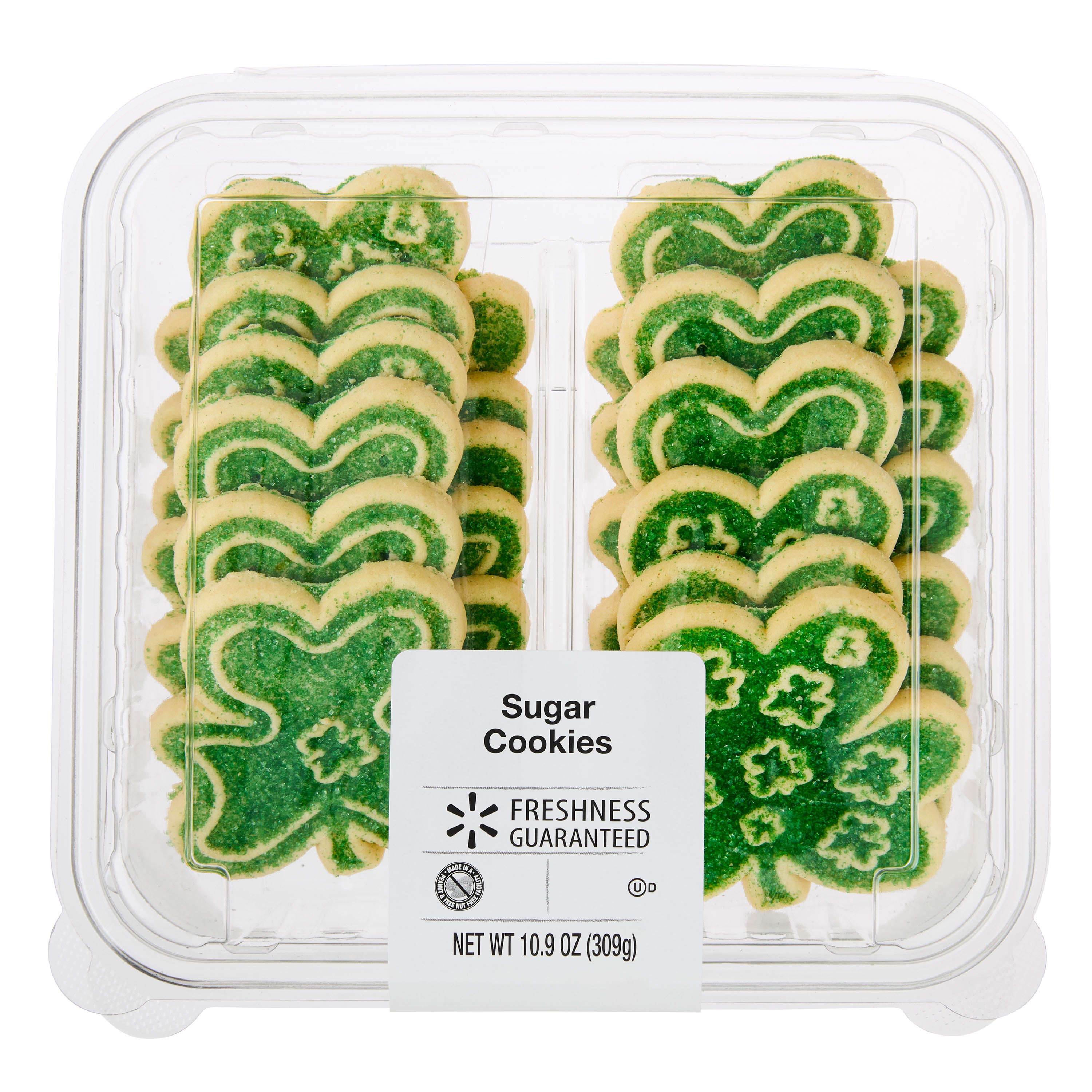 Freshness Guaranteed St. Patrick's Day Baked Shamrock Sugar Cookies, 10 ...