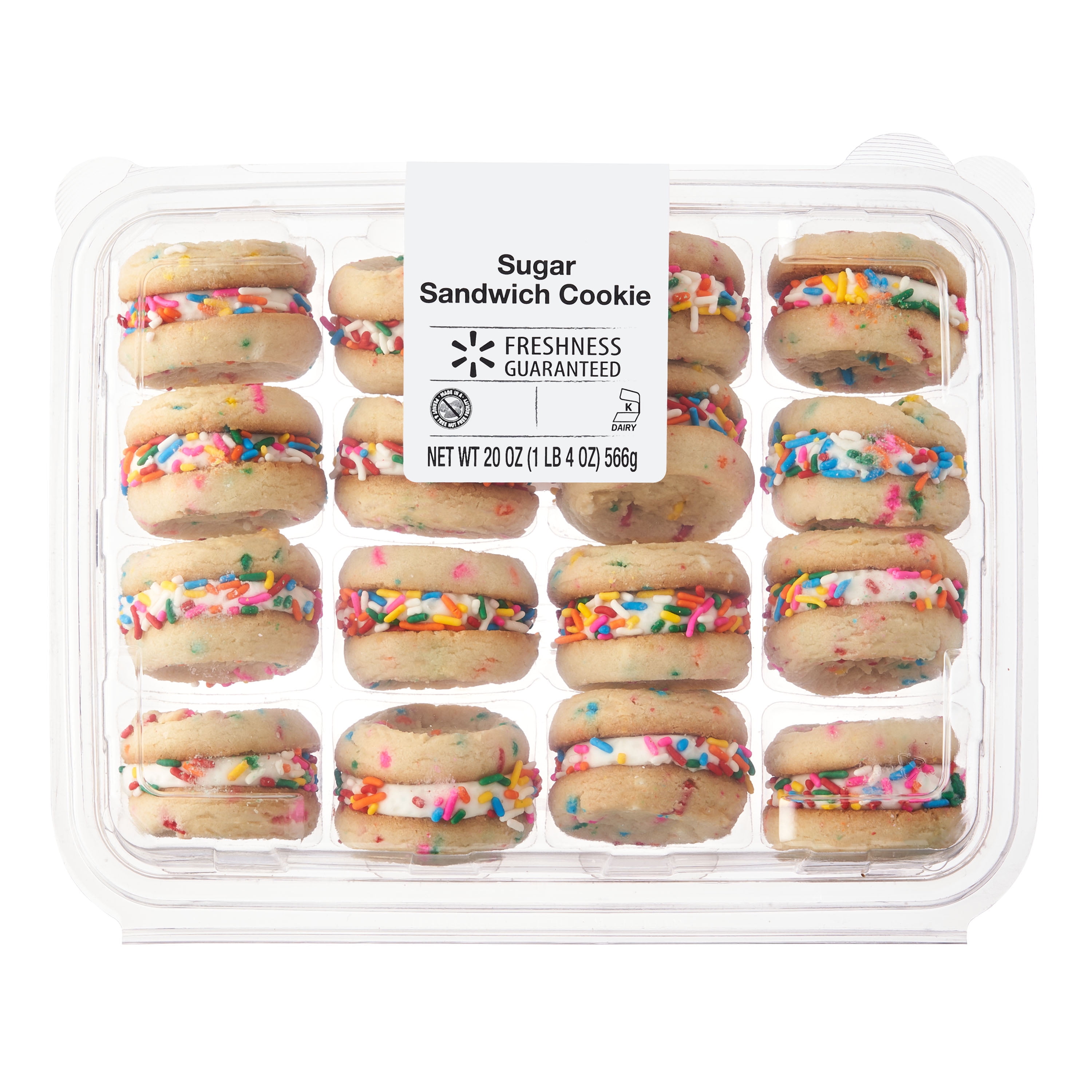Freshness Guaranteed Sugar Sandwich Cookies, 20 oz, 16 Count - Walmart.com
