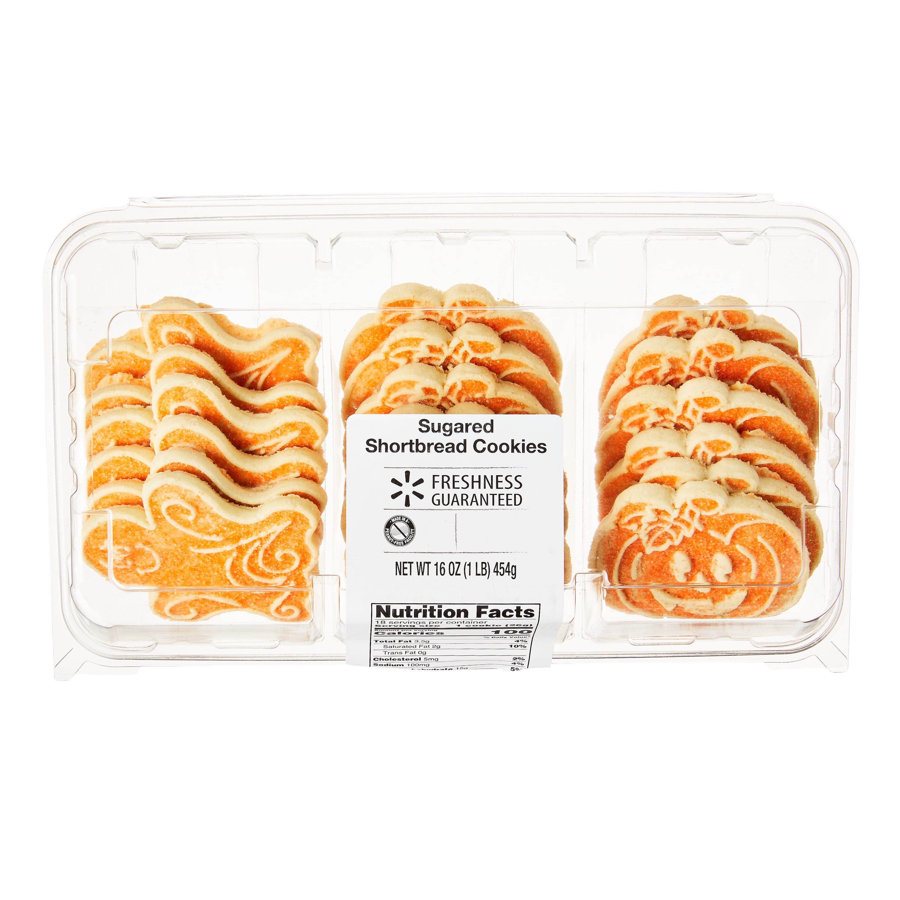 Freshness Guaranteed Sugared Shortbread Cookies, 16 oz, 18 Count, Baked ...