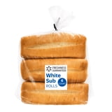 Freshness Guaranteed White Sub Rolls, 16 oz, Pack of 6, Soft Baked ...