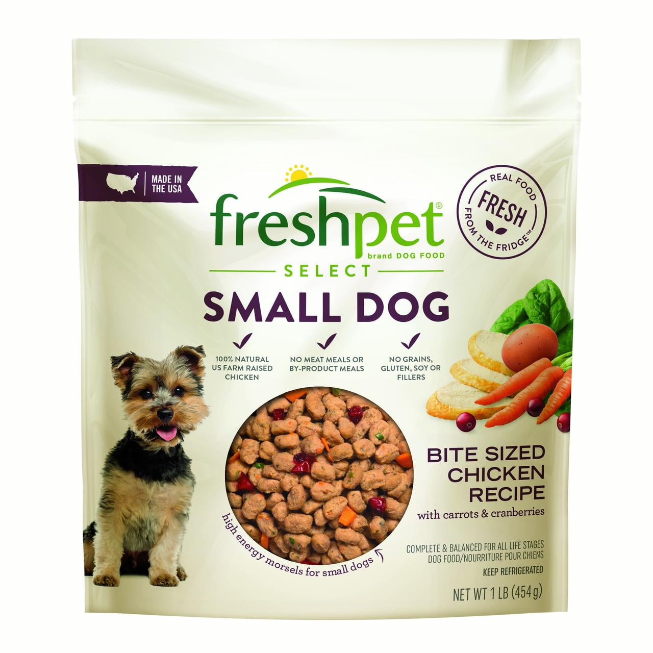 Freshpet Healthy & Natural Food for Small Dogs/Breeds, Fresh Grain Free ...