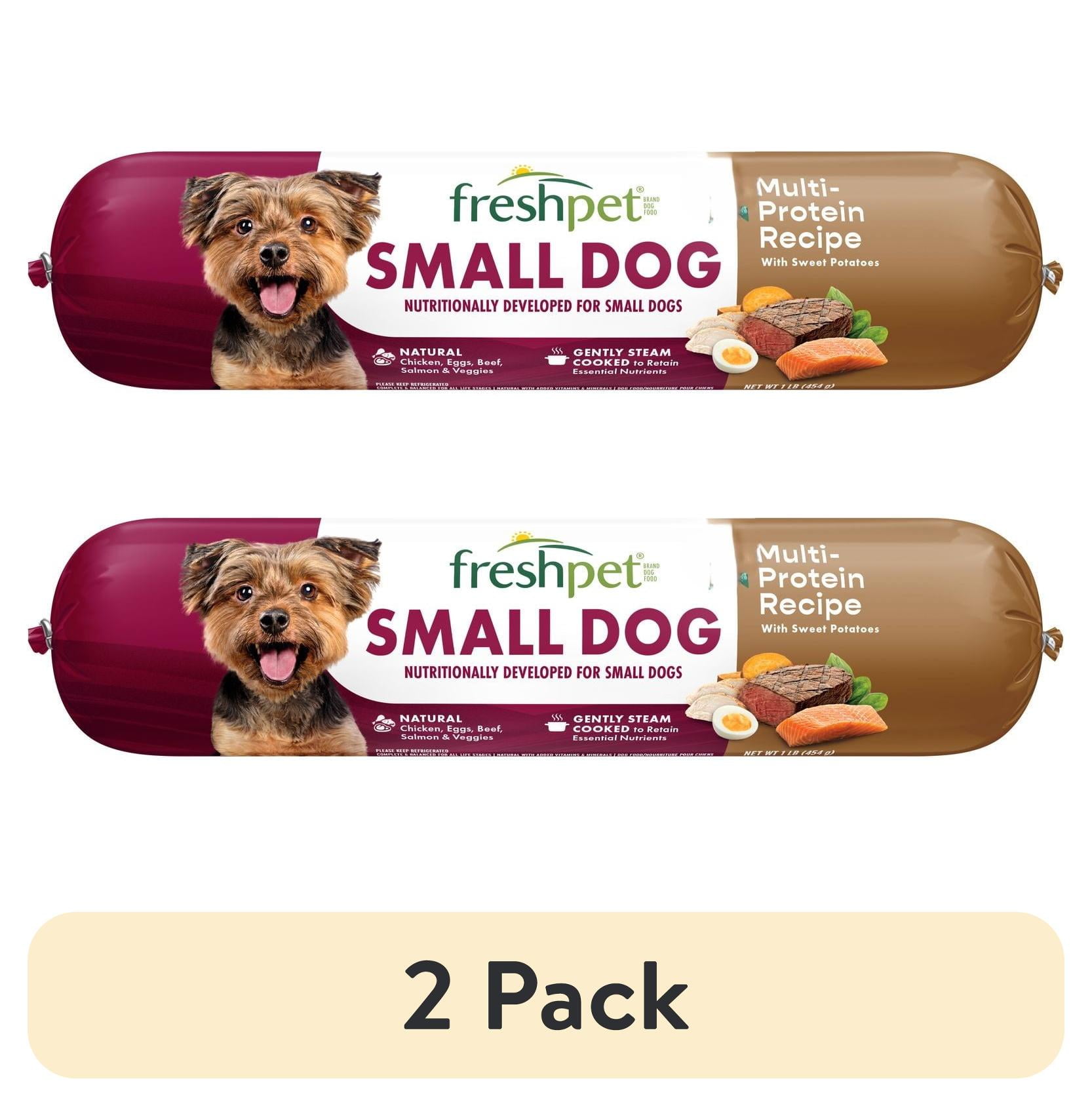 (2 pack) Freshpet Fresh Dog Food, Slice & Serve Roll, Small Dog Multi ...