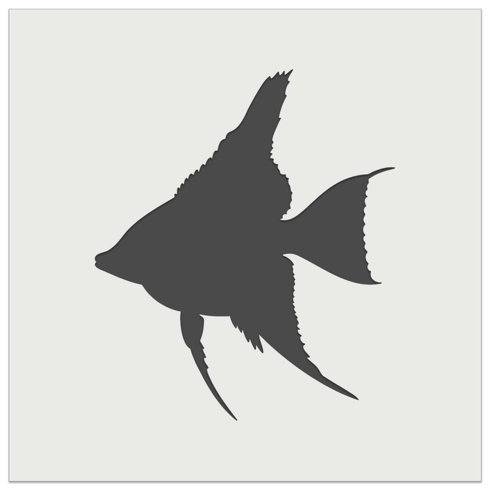 Freshwater Angelfish Fish Silhouette DIY Cookie Wall Craft Stencil - 3. ...