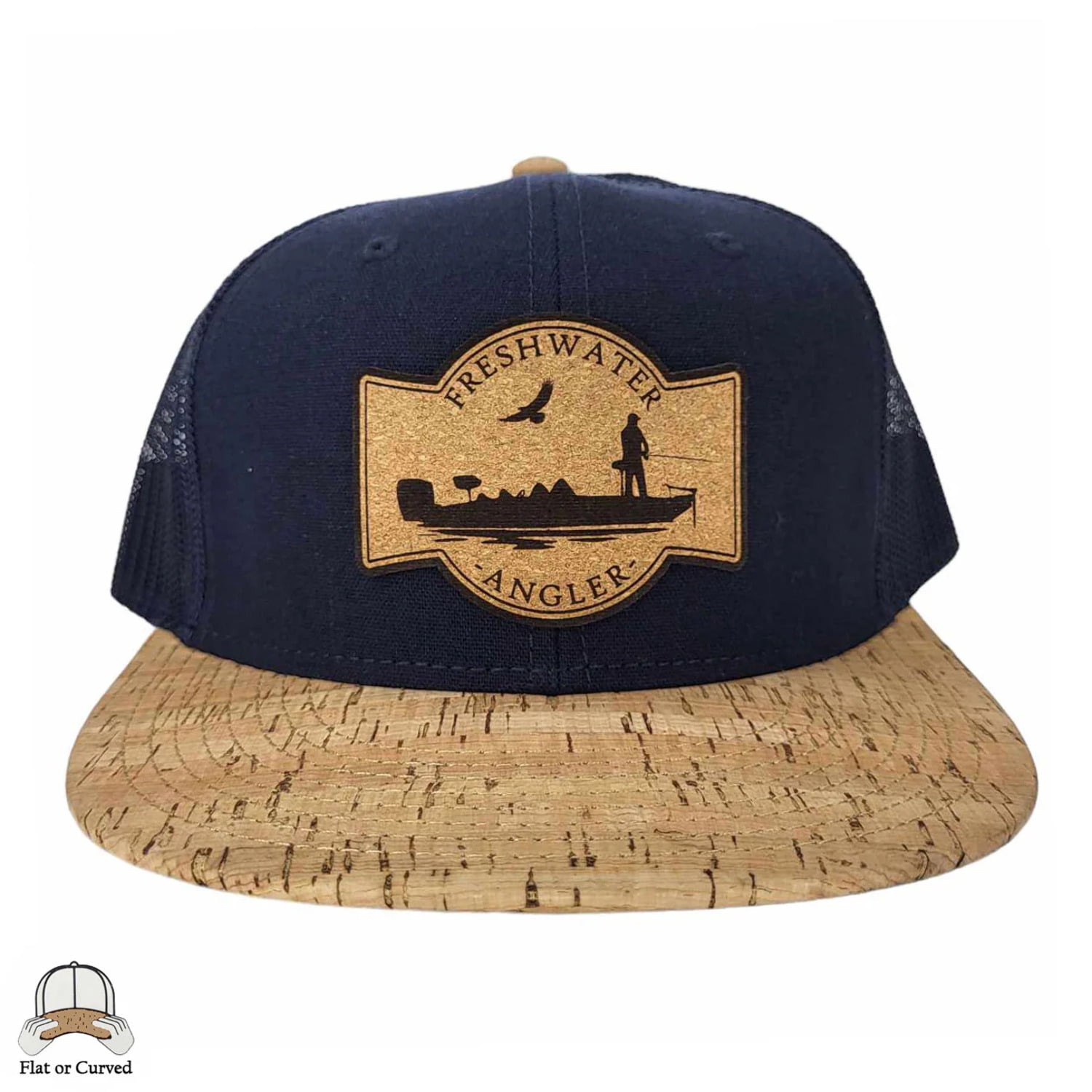 Freshwater Angler Cork Flat or Curved Hat - Walmart.com