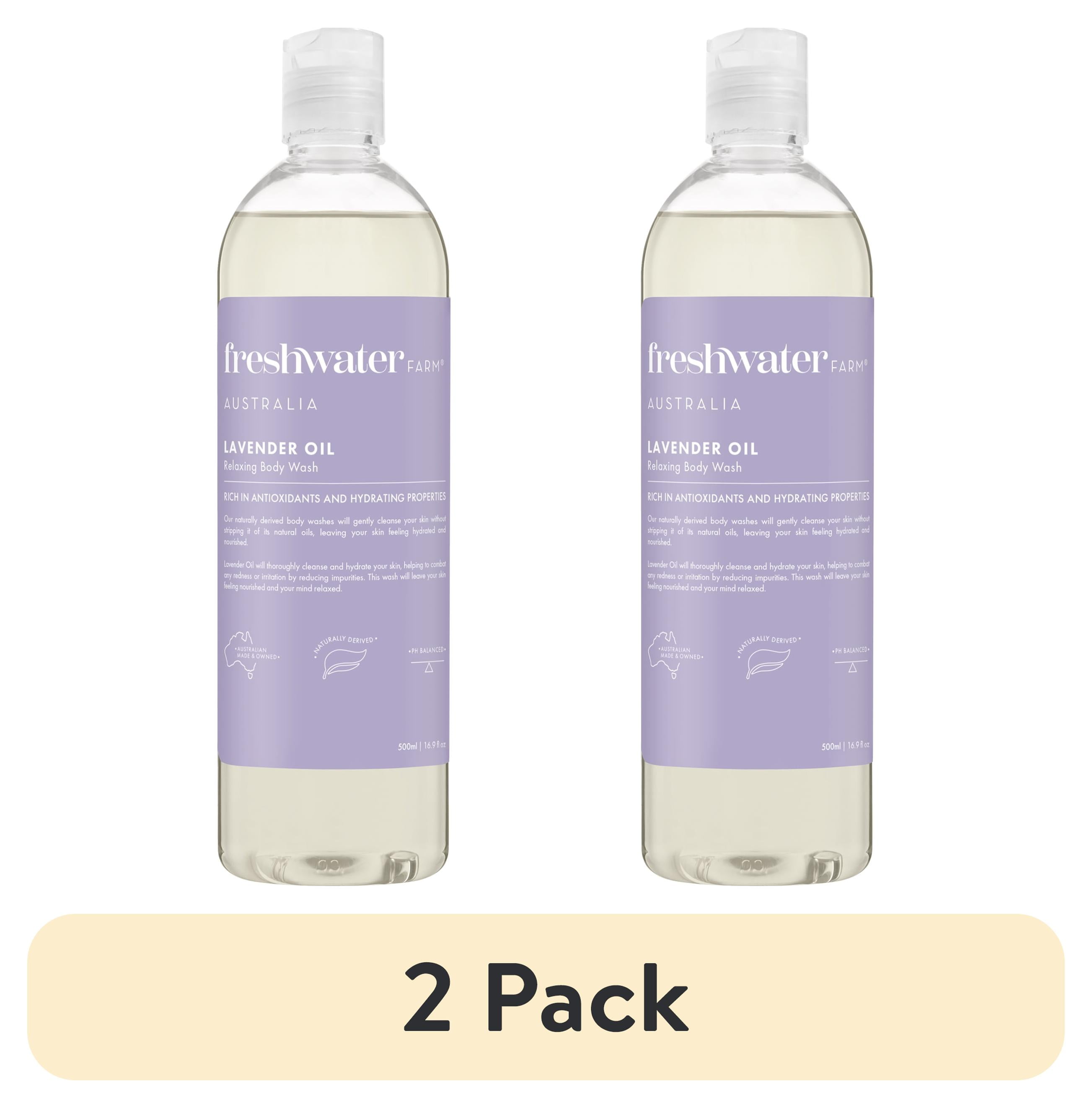 (2 pack) Freshwater Farm Lavender Oil Natural Body Wash for all skin ...