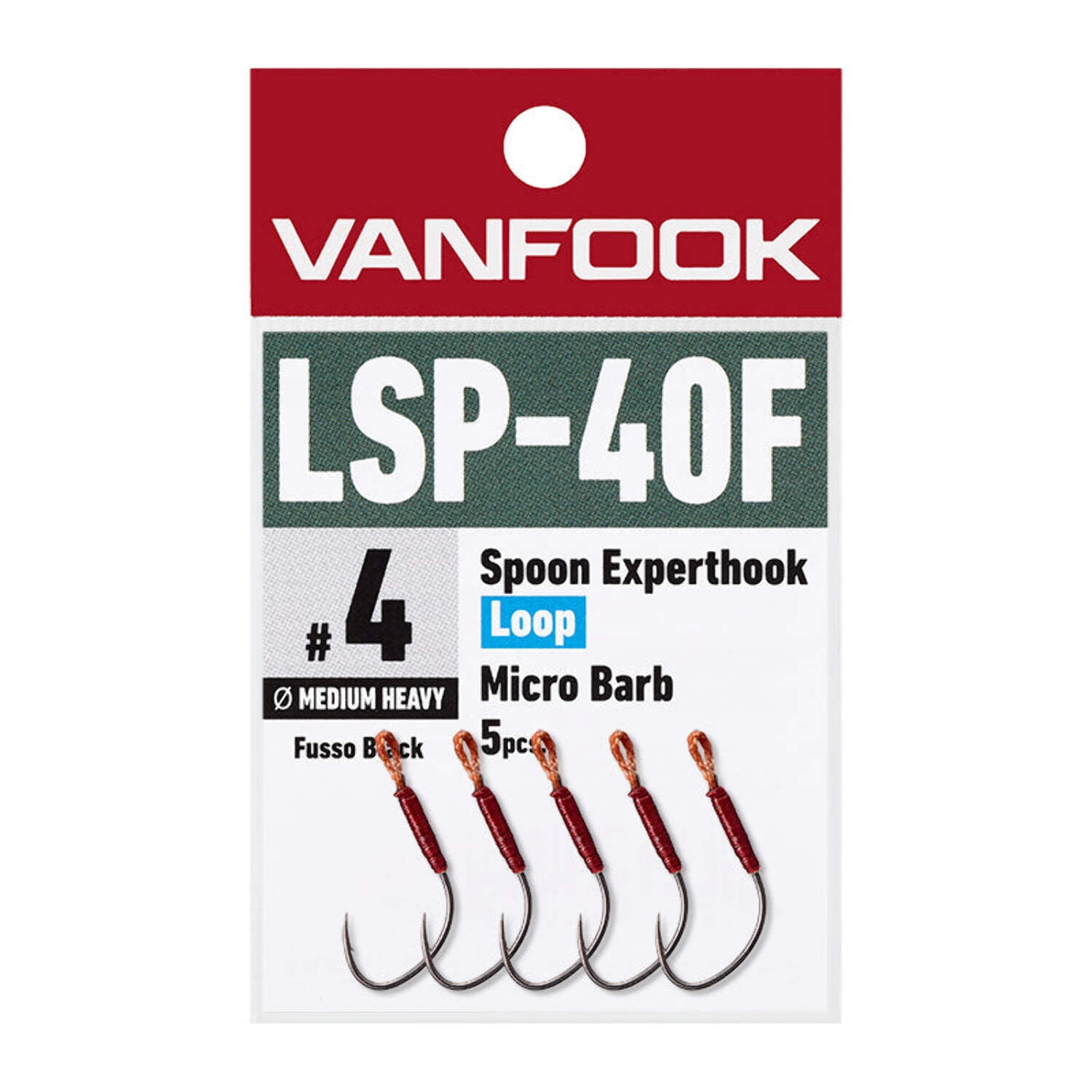 Freshwater Hook - Vanfook - LSP-40F Spoon Experthook Loop Micro Barb ...