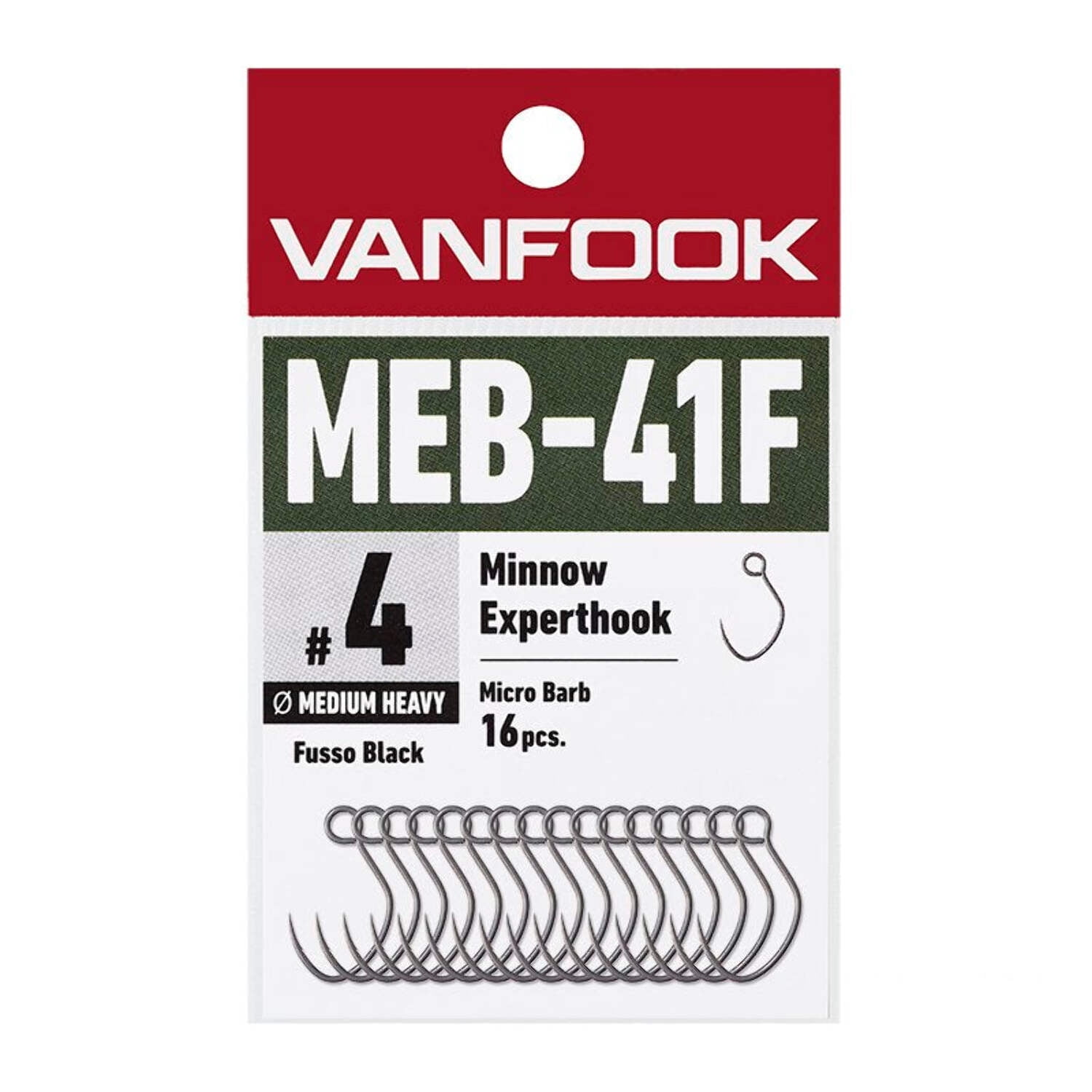 Freshwater Hook - Vanfook - MEB-41F Minnow Experthook Medium Heavy Wire ...