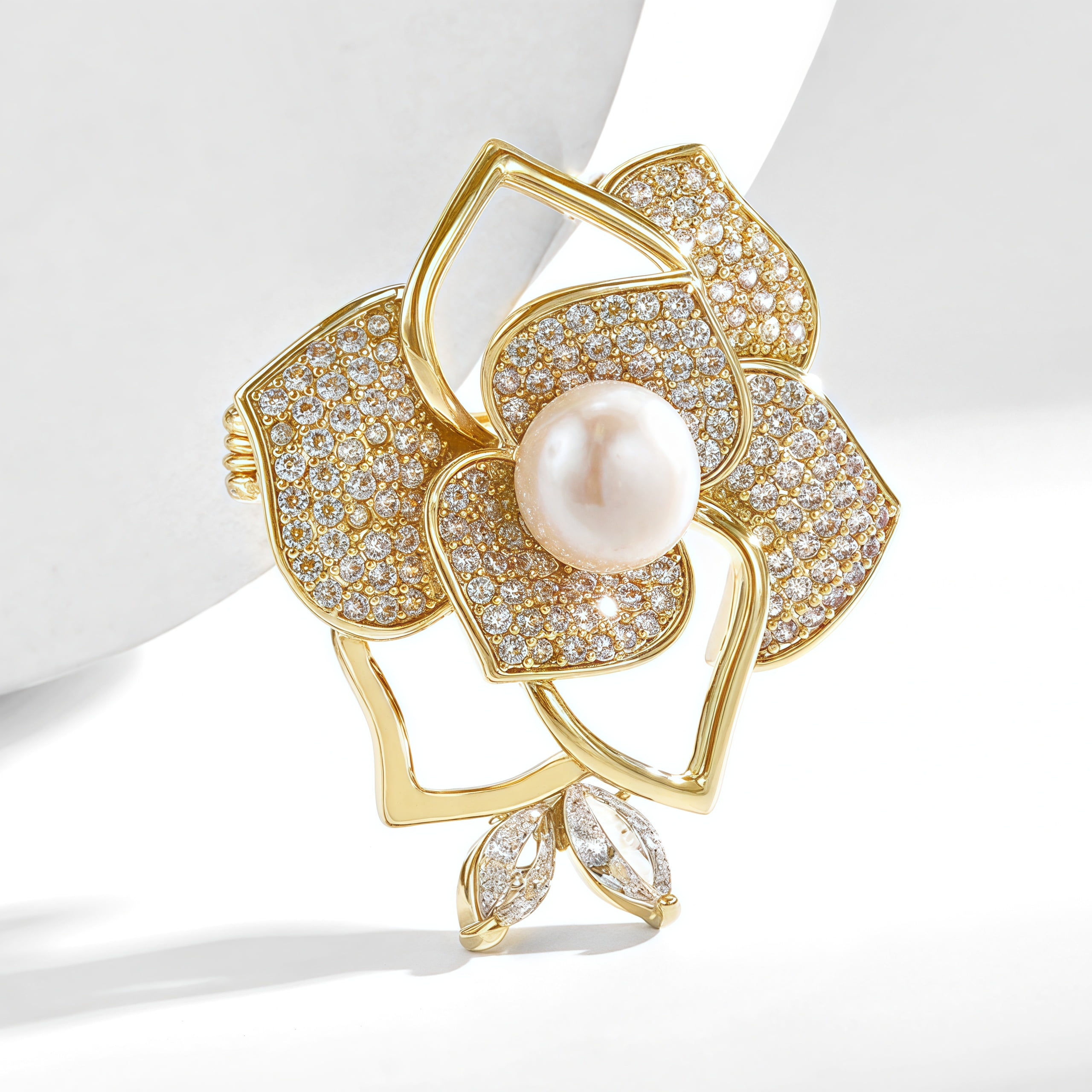 Freshwater Pearl Camellia Brooch Joker Clothing Lapel Buckle Jewelry ...