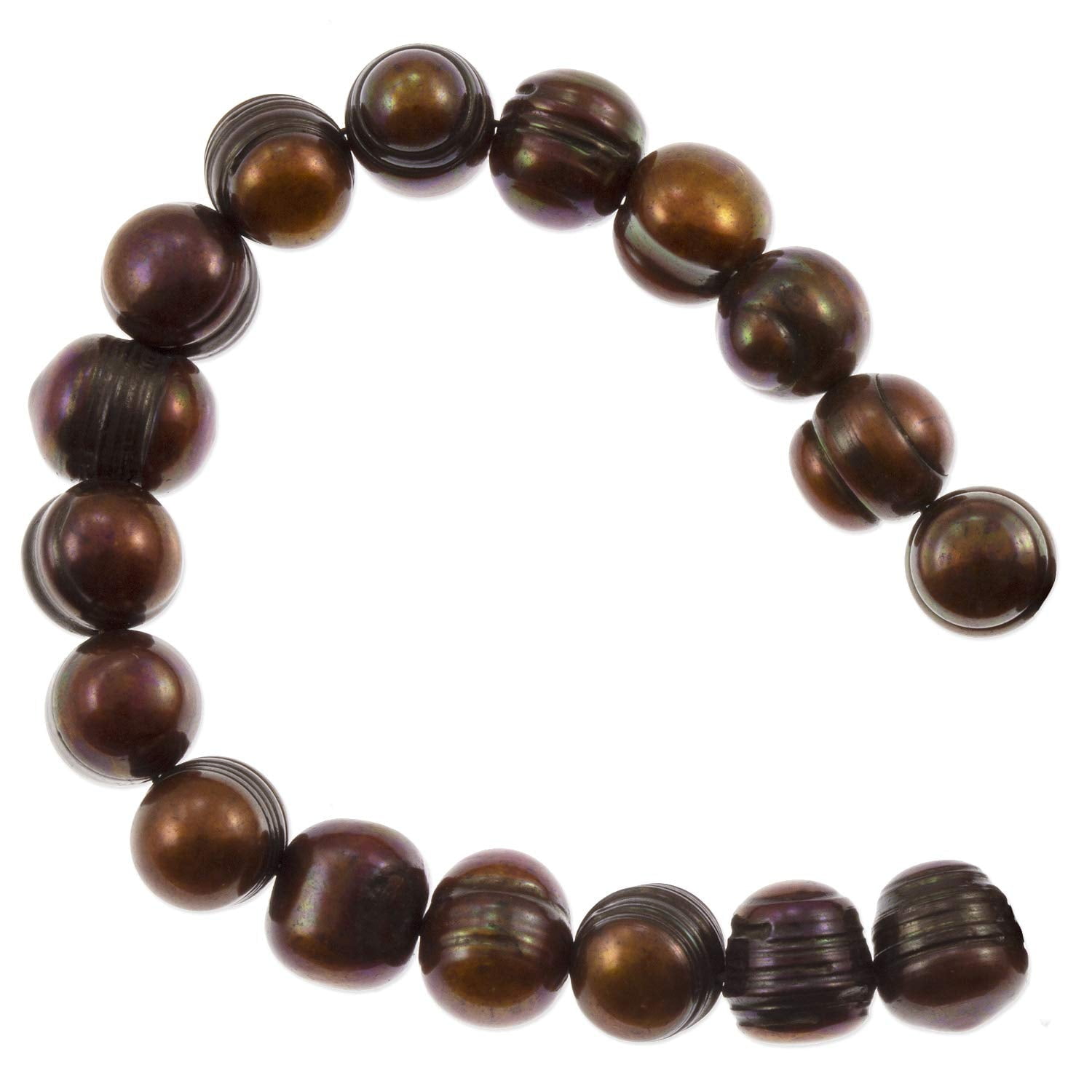 Freshwater Potato Pearl Dark Antique Copper Mix 9-10mm (16" Strand ...