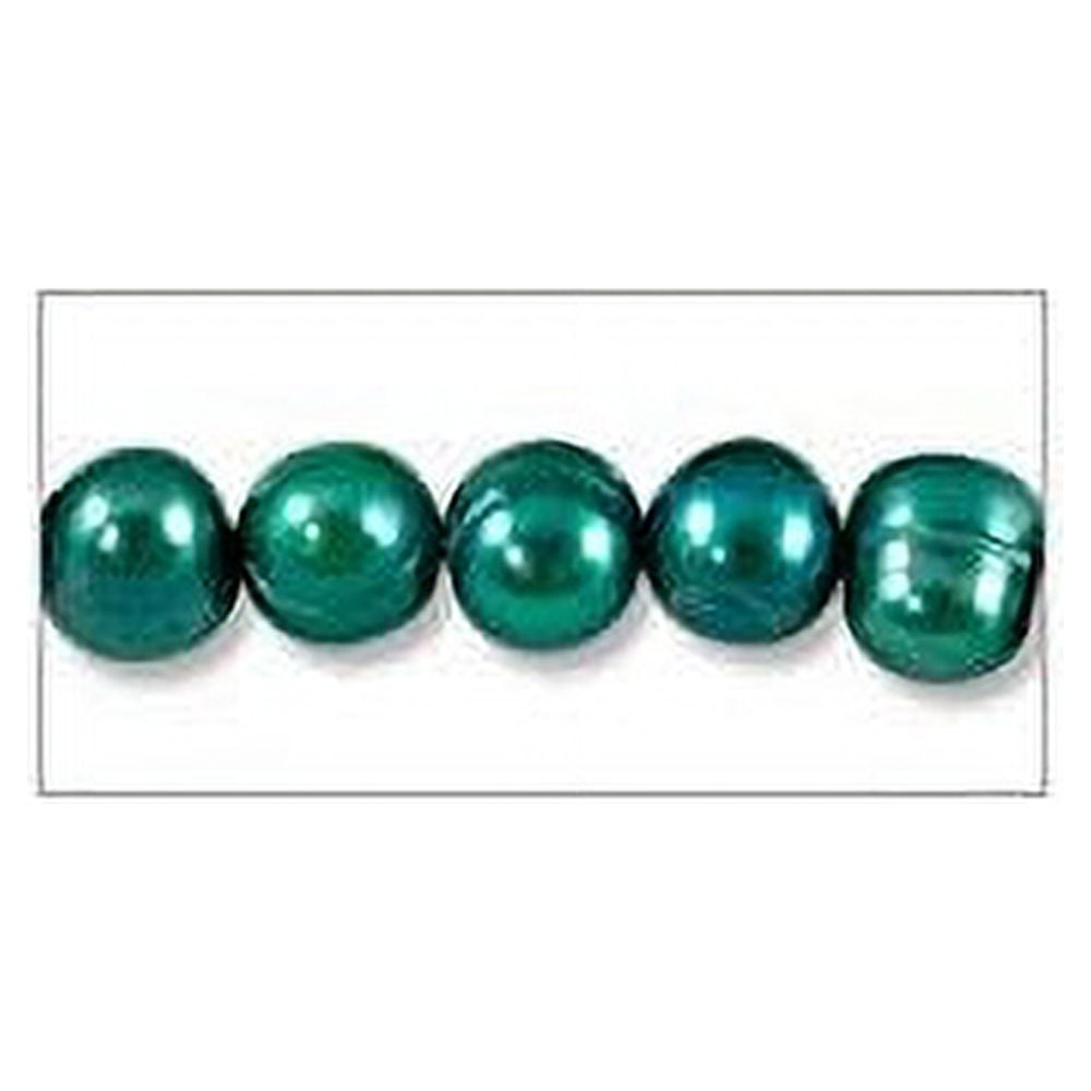 Freshwater Potato Pearls Teal-Green 7-8mm (16" Strand) - Walmart.com