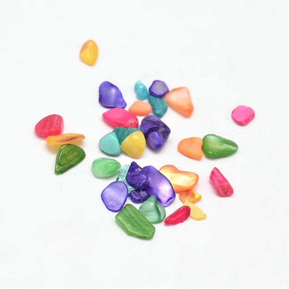 Freshwater Shell 1000 g Dyed Natural Freshwater Shell Chip Beads No ...