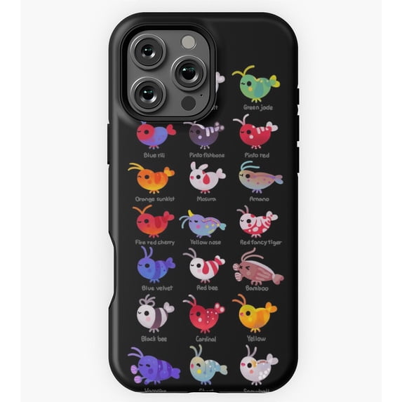 Freshwater Shrimp Name Chart GA2221 Phone Case for iPhone 11 to 17 Pro ...