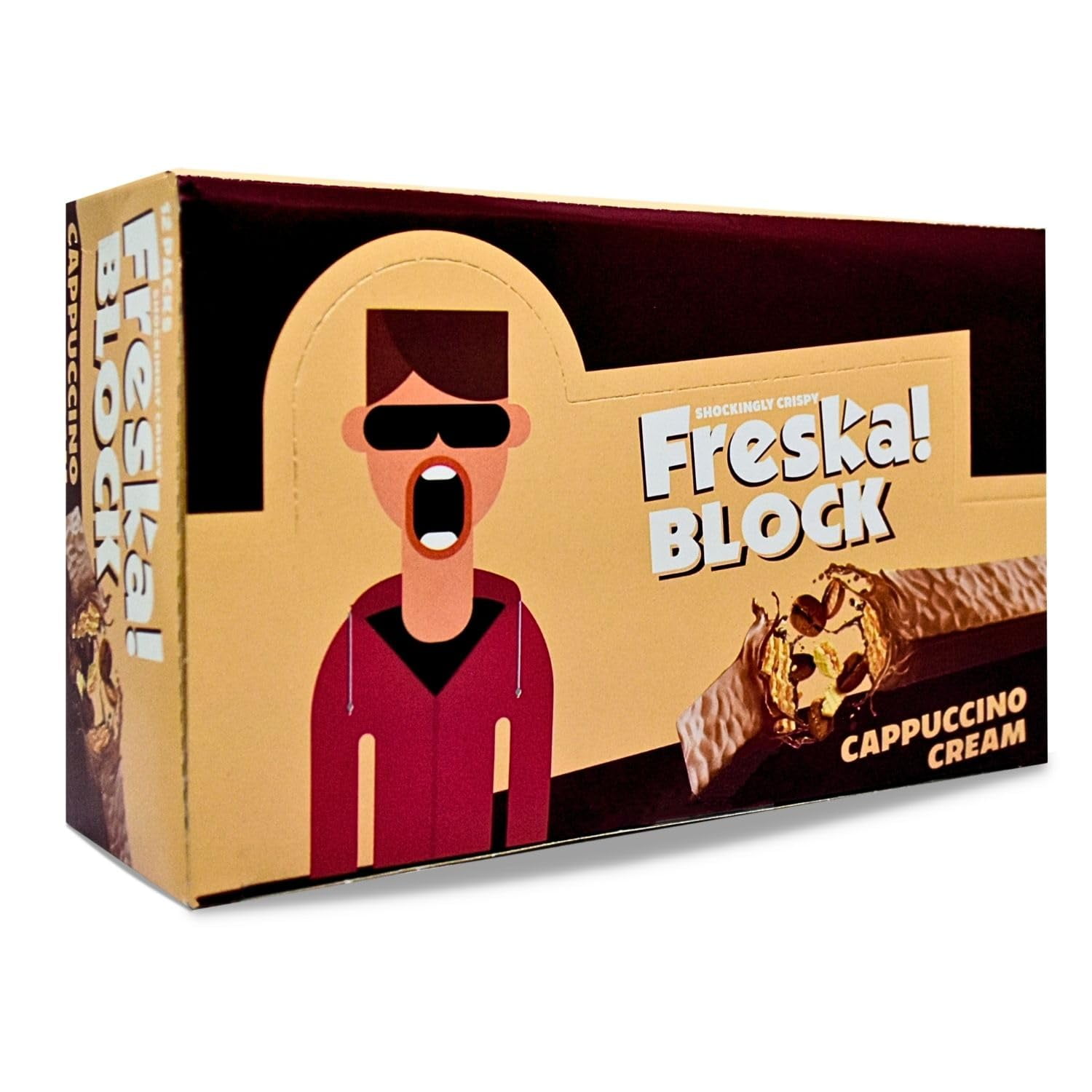 Freska Chocolate Coated Wafer DMF15 Filled With Cappuccino Cream Crispy ...