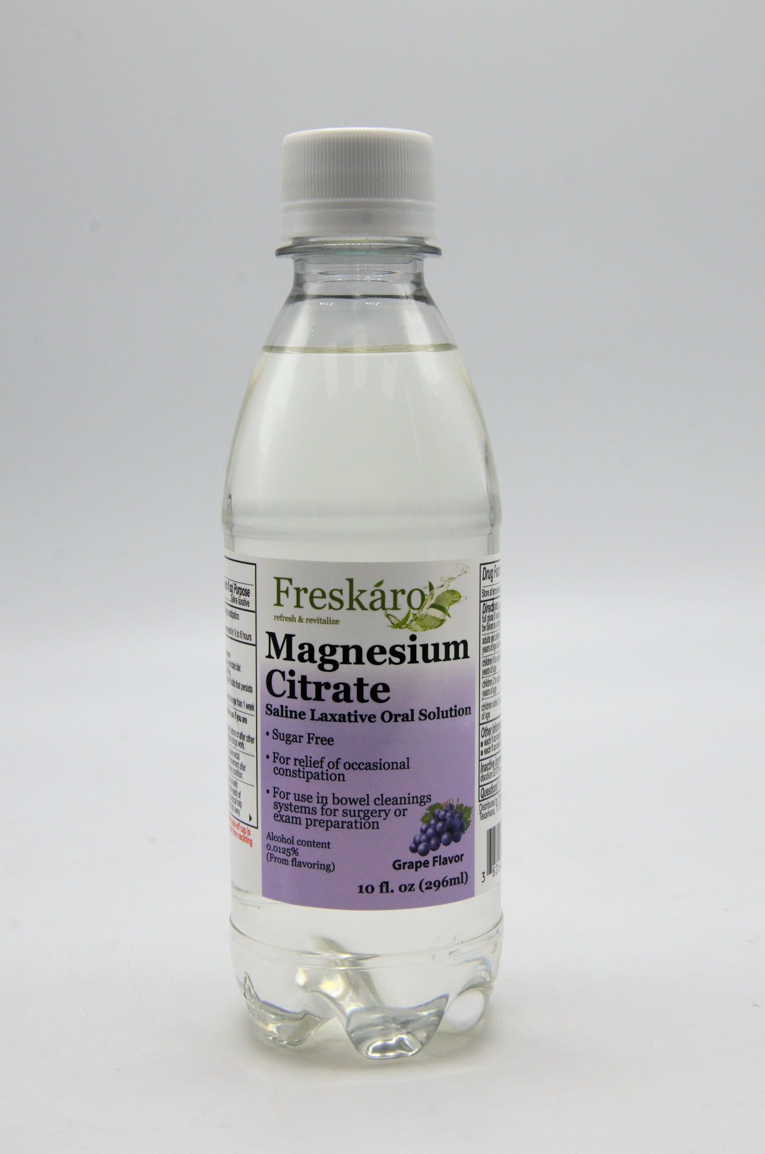 Freskaro Magnesium Citrate Oral Solution 10 oz, Grape Flavor - Walmart.com