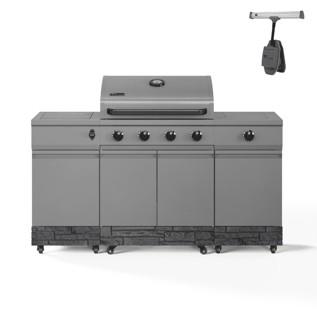 TYTUS Fresno 5-Burner LP Gunmetal Graphite Stone Island Grill ...