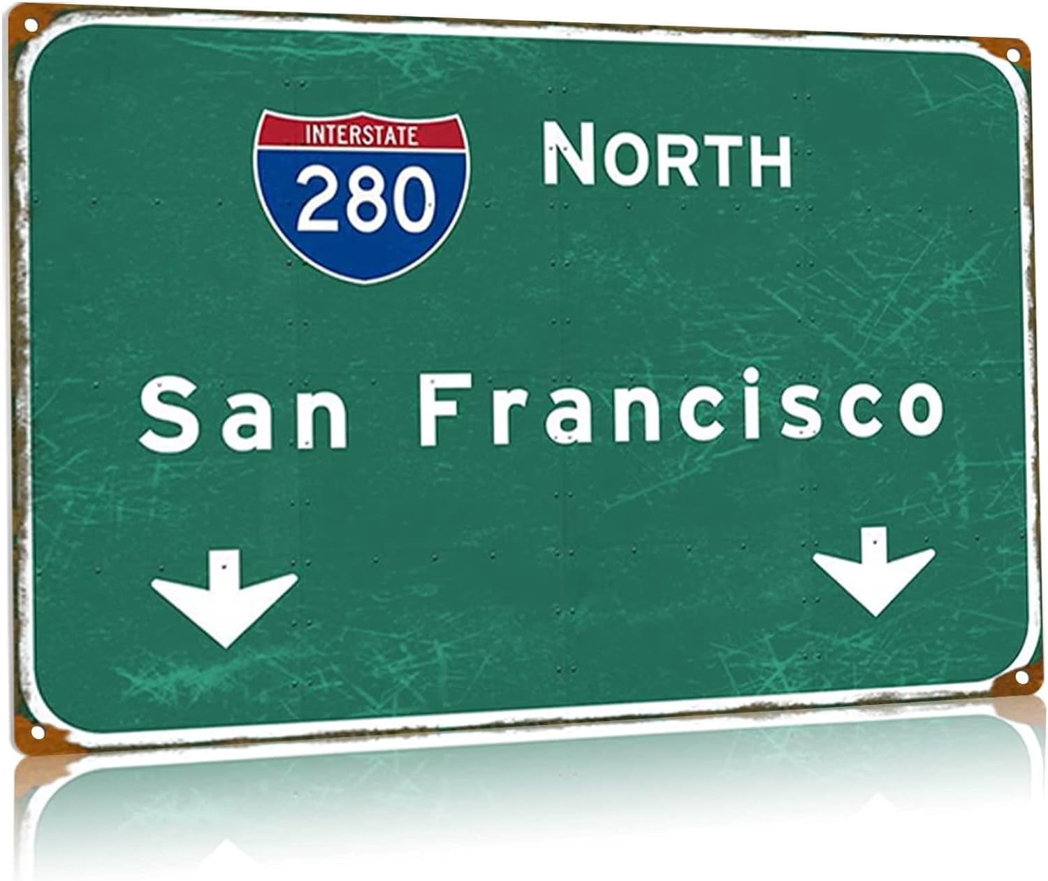 Fresno Road Sign Metal Tin Signs Exit Only Highway Direction Interstate ...
