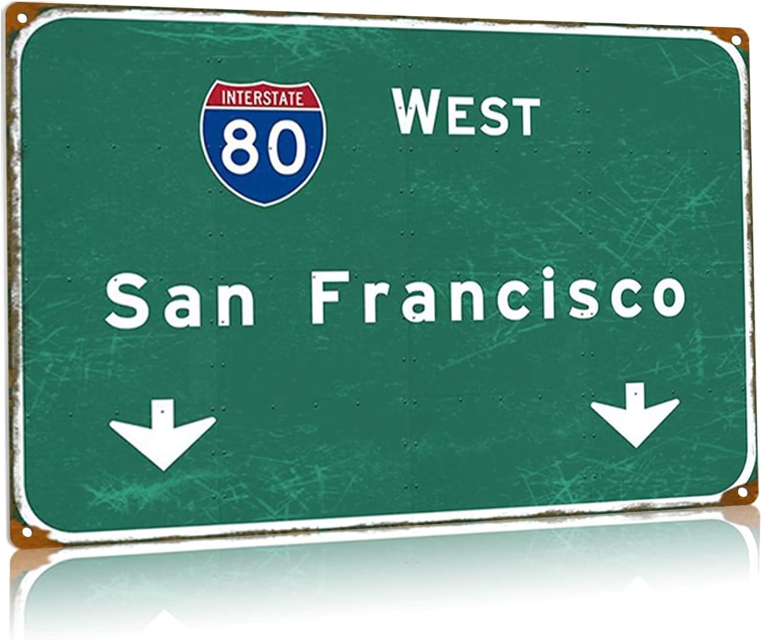 Fresno Road Sign Metal Tin Signs Exit Only Highway Direction Interstate ...
