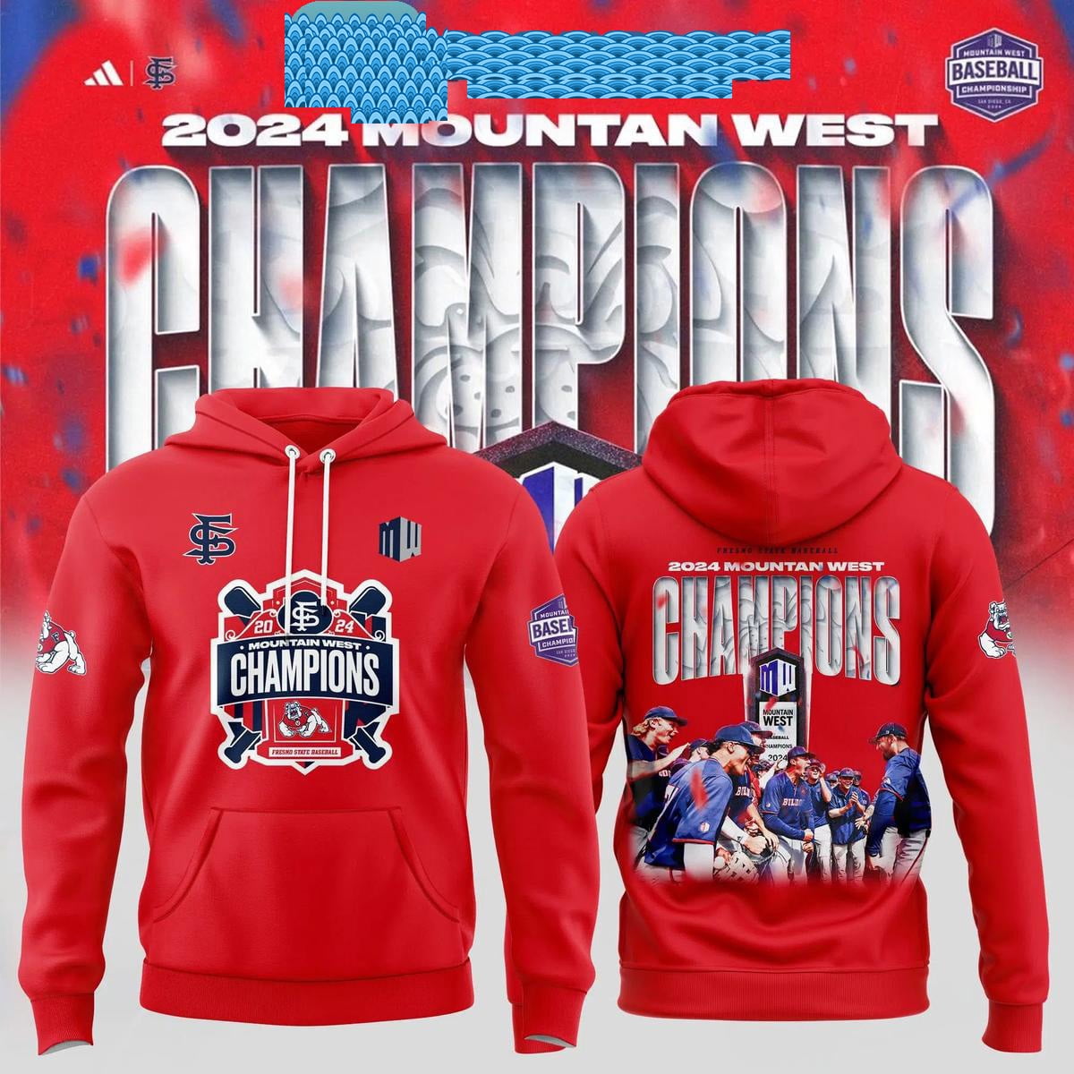 Fresno State Bulldogs 2024 Mountain West Tournament Champions Red ...