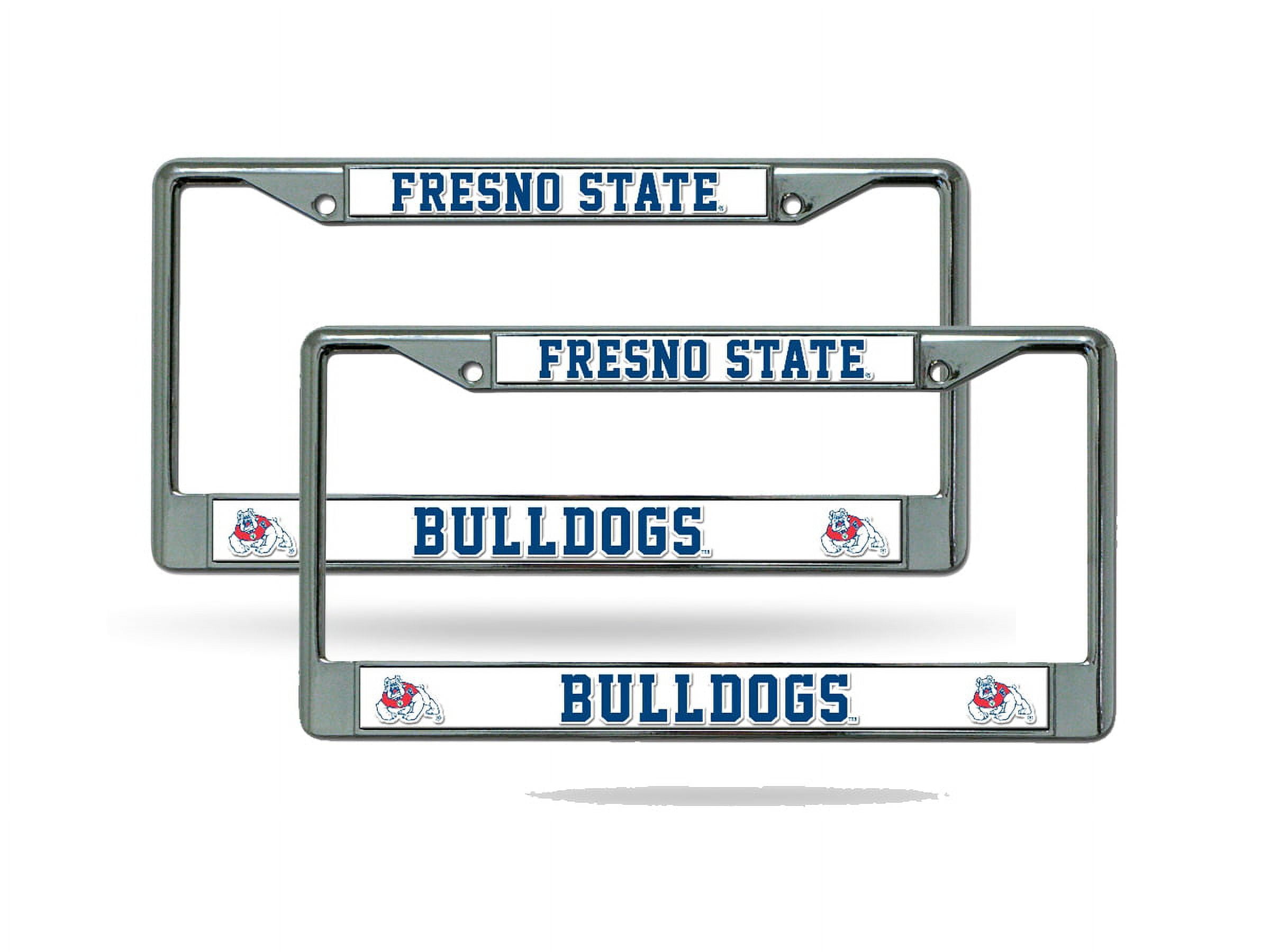 Fresno State Bulldogs Chrome Metal License Plate Frame - Set of 2 ...