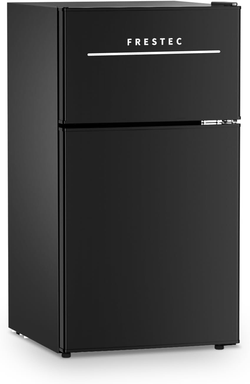Frestec Mini Fridge with Freezer 3.5 Cu.Ft. 2 Door Refrigerator and ...