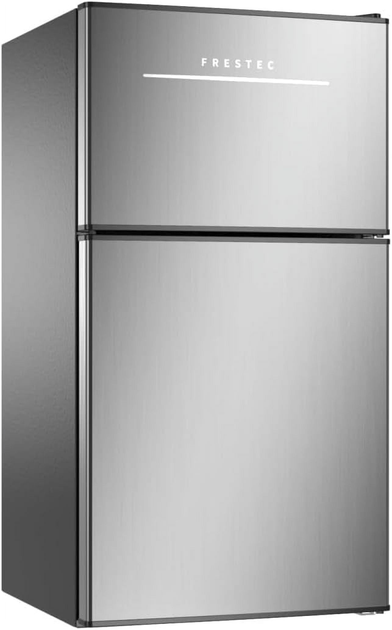 Frestec Mini Fridge with Freezer 3.5 Cu.Ft. 2 Door Refrigerator and ...