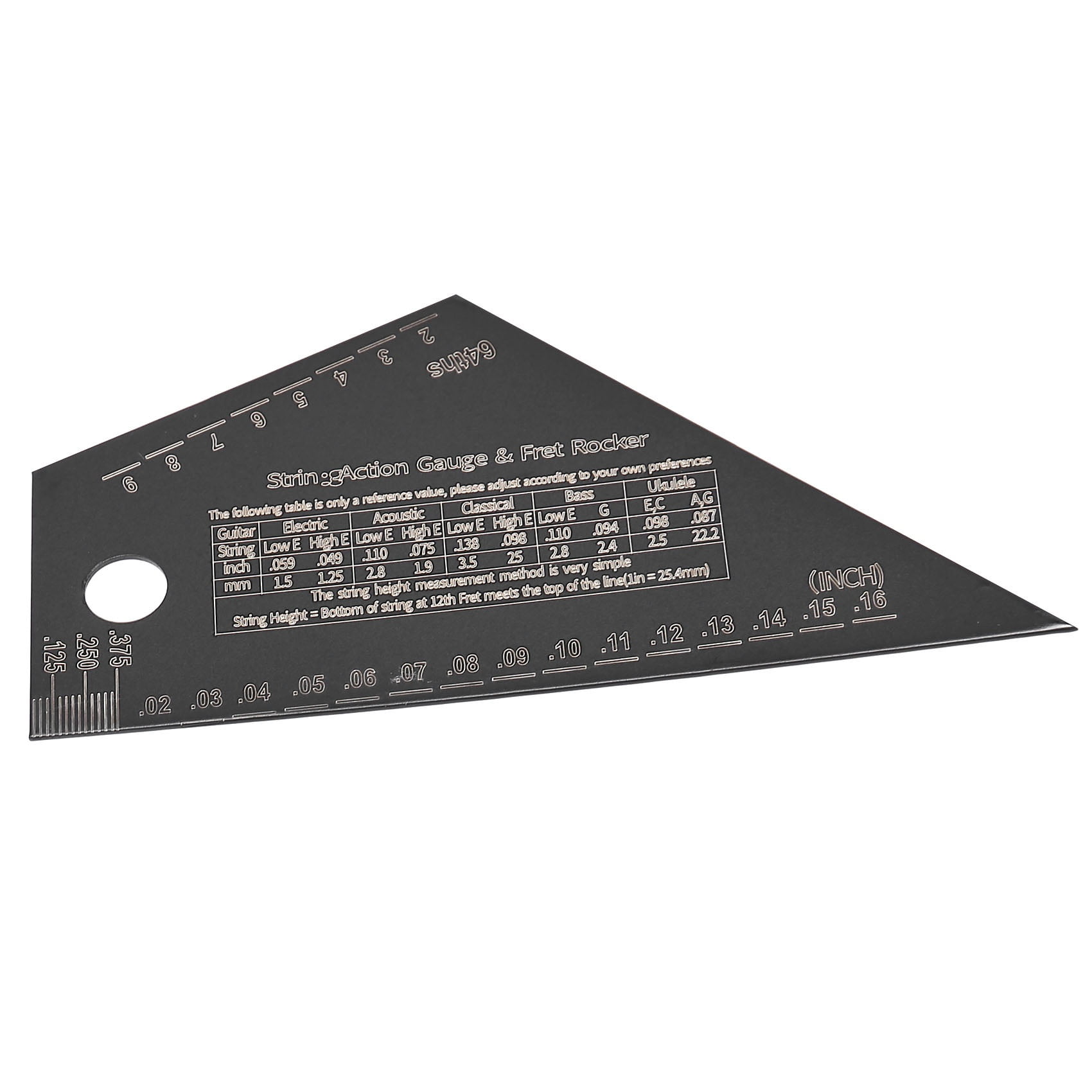 Fret Leveling Tool Guitar Bass Neck Fingerboard Measuring Ruler ...