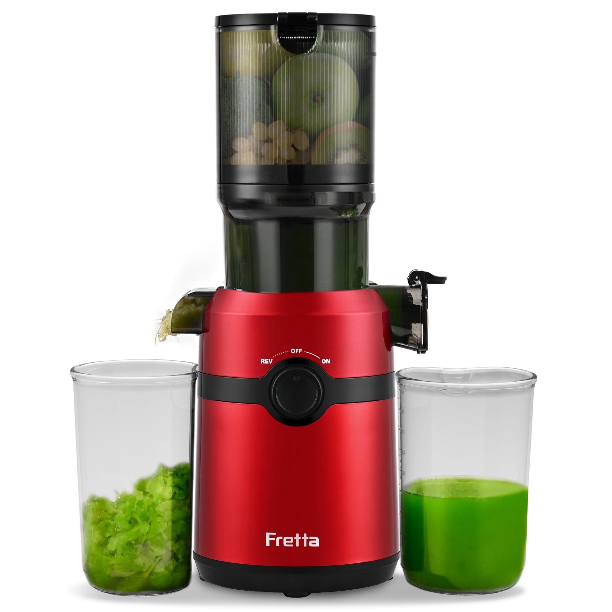 Fretta Slow Masticating Juicer Machines with 4.25" Feed Chute, Cold ...
