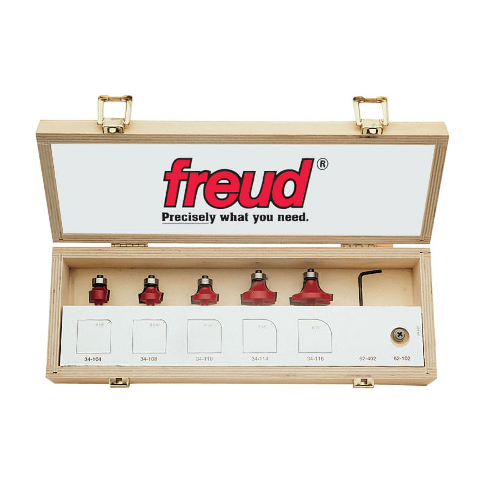 Freud Carbide Round Over and Beading Router Bit Set 5 pc. - Walmart.com