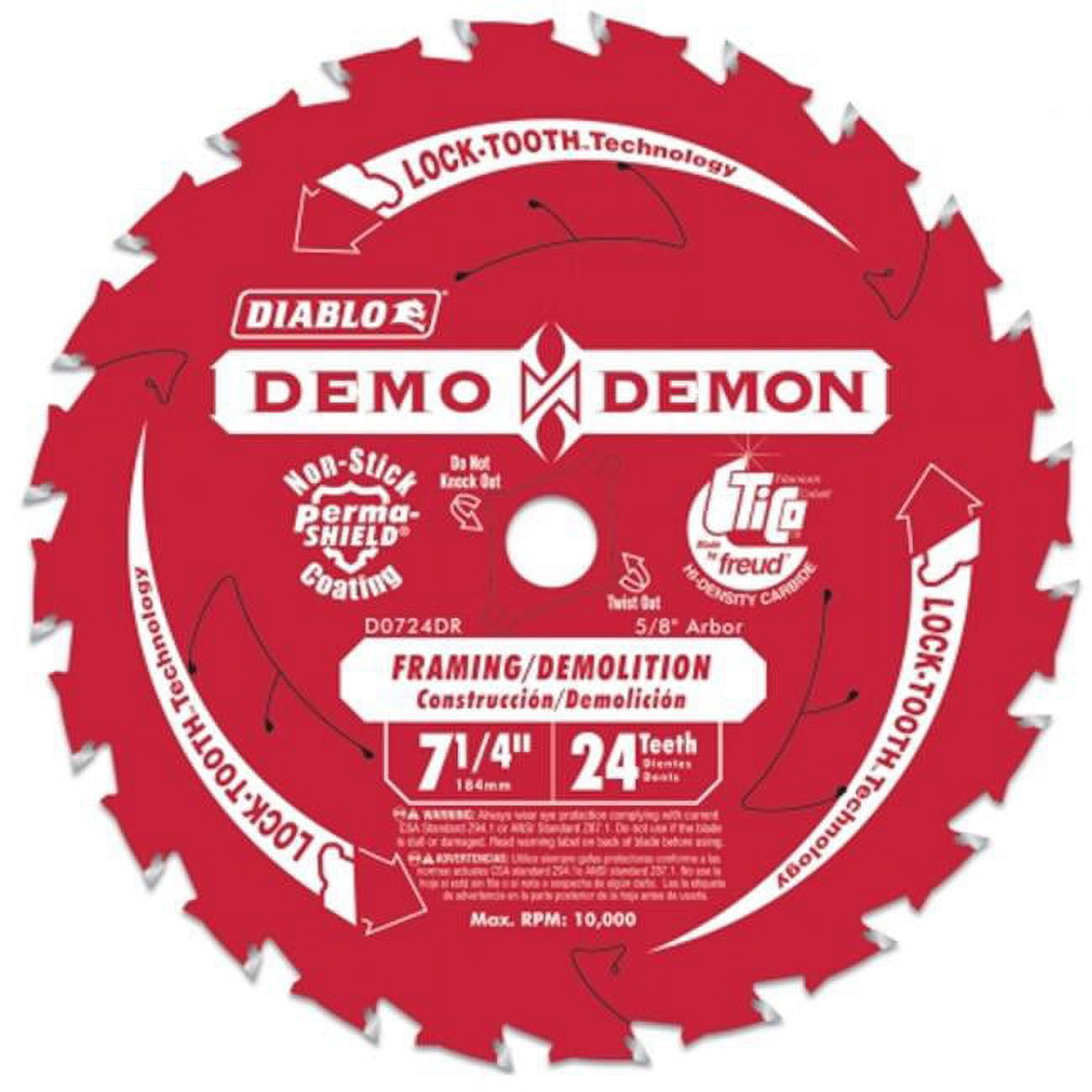 CIRC SAW BLADE 7-1/4INX24T - Walmart.com