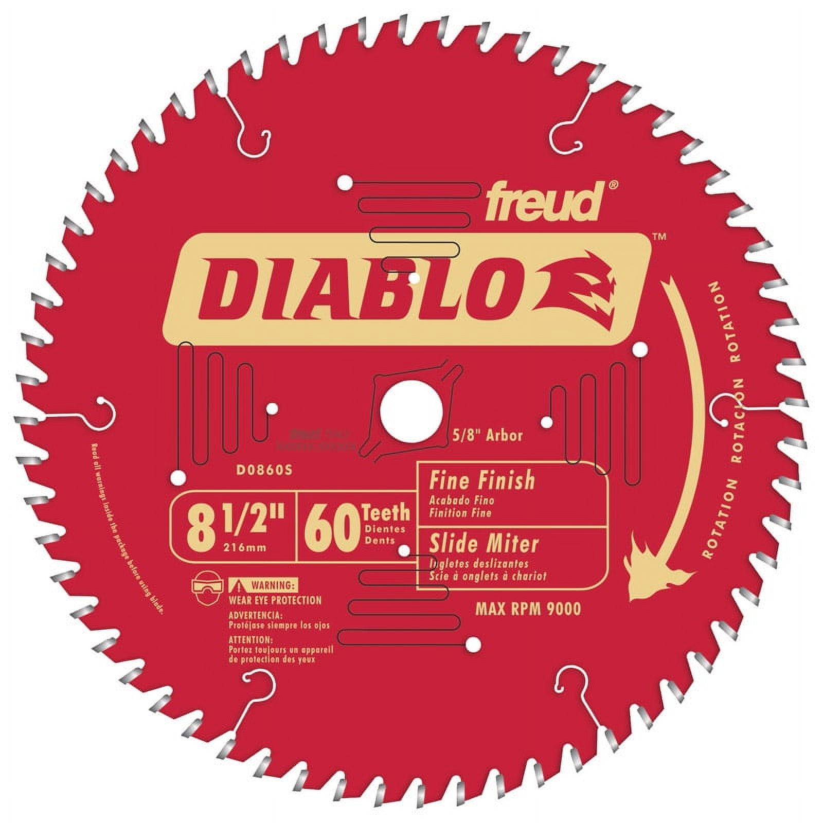 Freud D0860S Diablo Compound Miter Saw Blade, 8-1/2" - Walmart.com