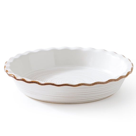 Frewinky Ceramic Pie Pan for Baking, 9 inch Pie Dish with Ruffled Edge ...