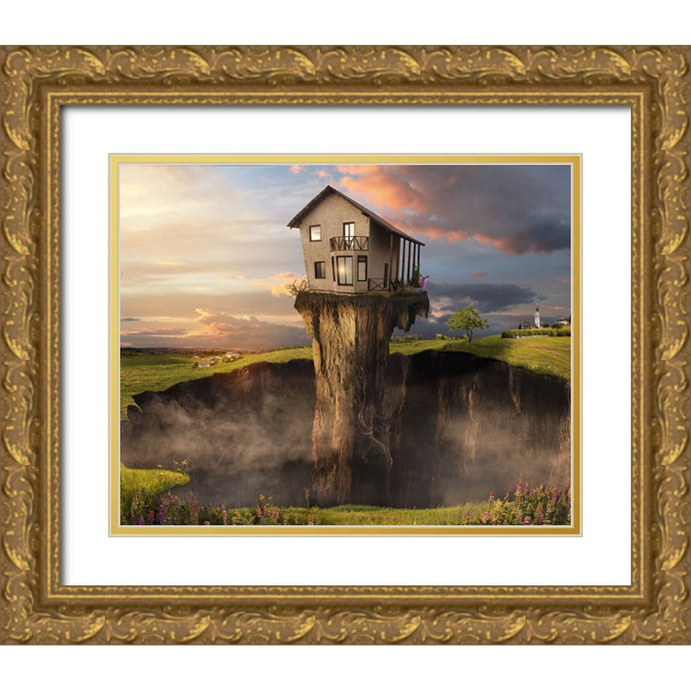 Frey, Eva 32x26 Gold Ornate Wood Framed with Double Matting Museum Art ...