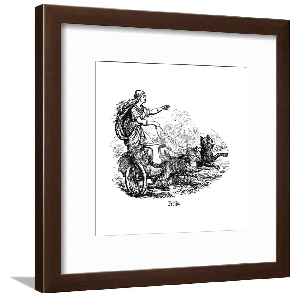 Freya Frig Goddess of Love in Scandinavian Mythology, Driving Her ...