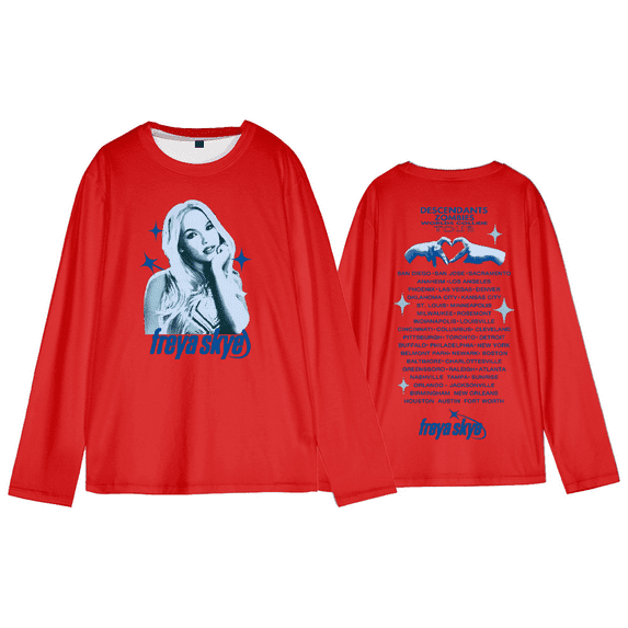 Freya Skye 2025 Tour Long-Sleeved Tee Shirt Streetwear Casual Clothes ...