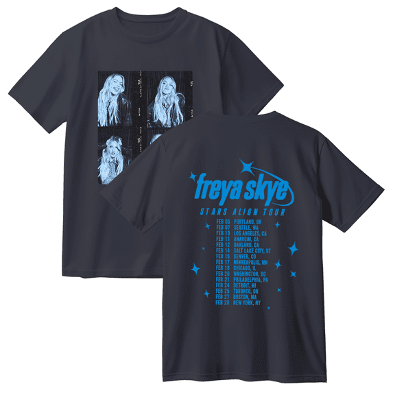 Freya Skye 2026 Stars Align Tour Date Print Cotton T-Shirt – Unisex ...